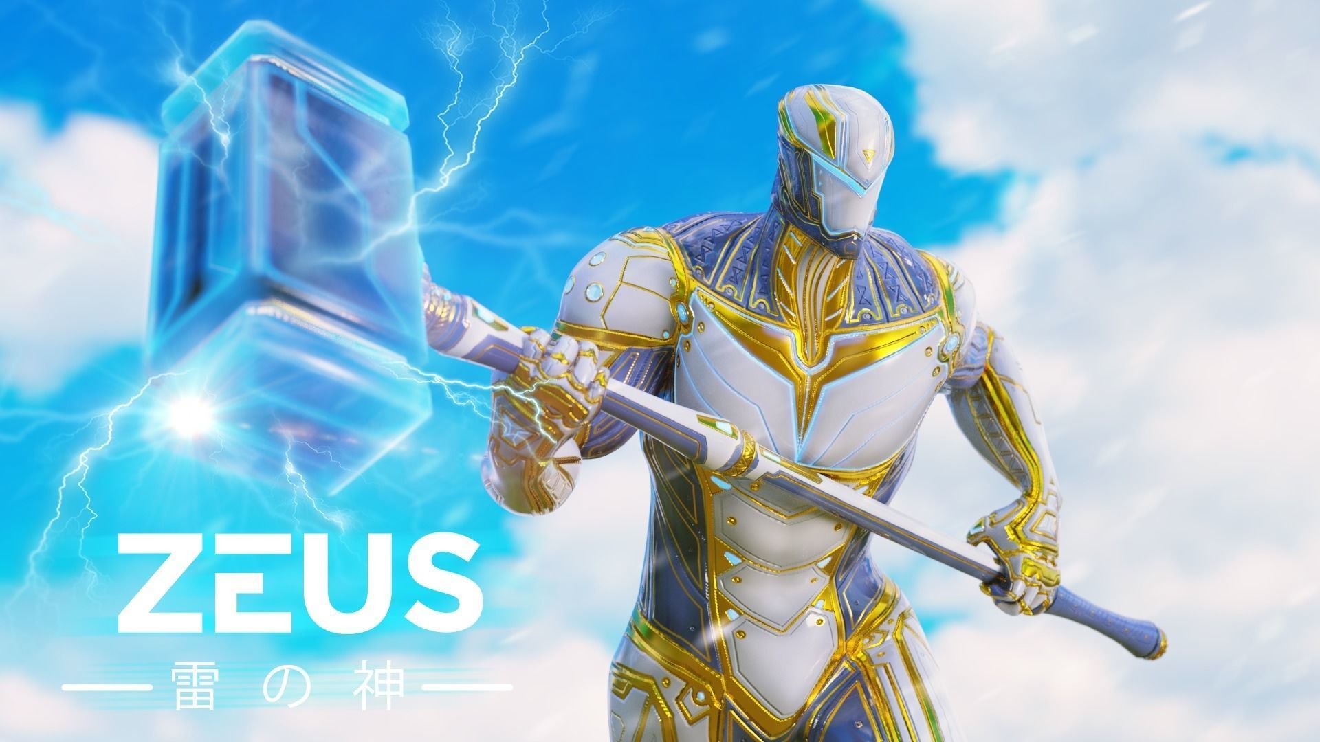 3D model LOW POLY ROBOT - ZEUS GOD OF SKY - THE TRINITY VR / AR / low ...