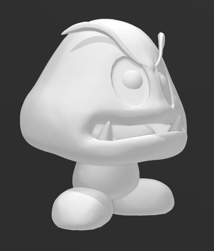 NINTENDO GOOMBA - SUPER MARIO - HI RES 3D PRINTING FILE 3D model 3D ...