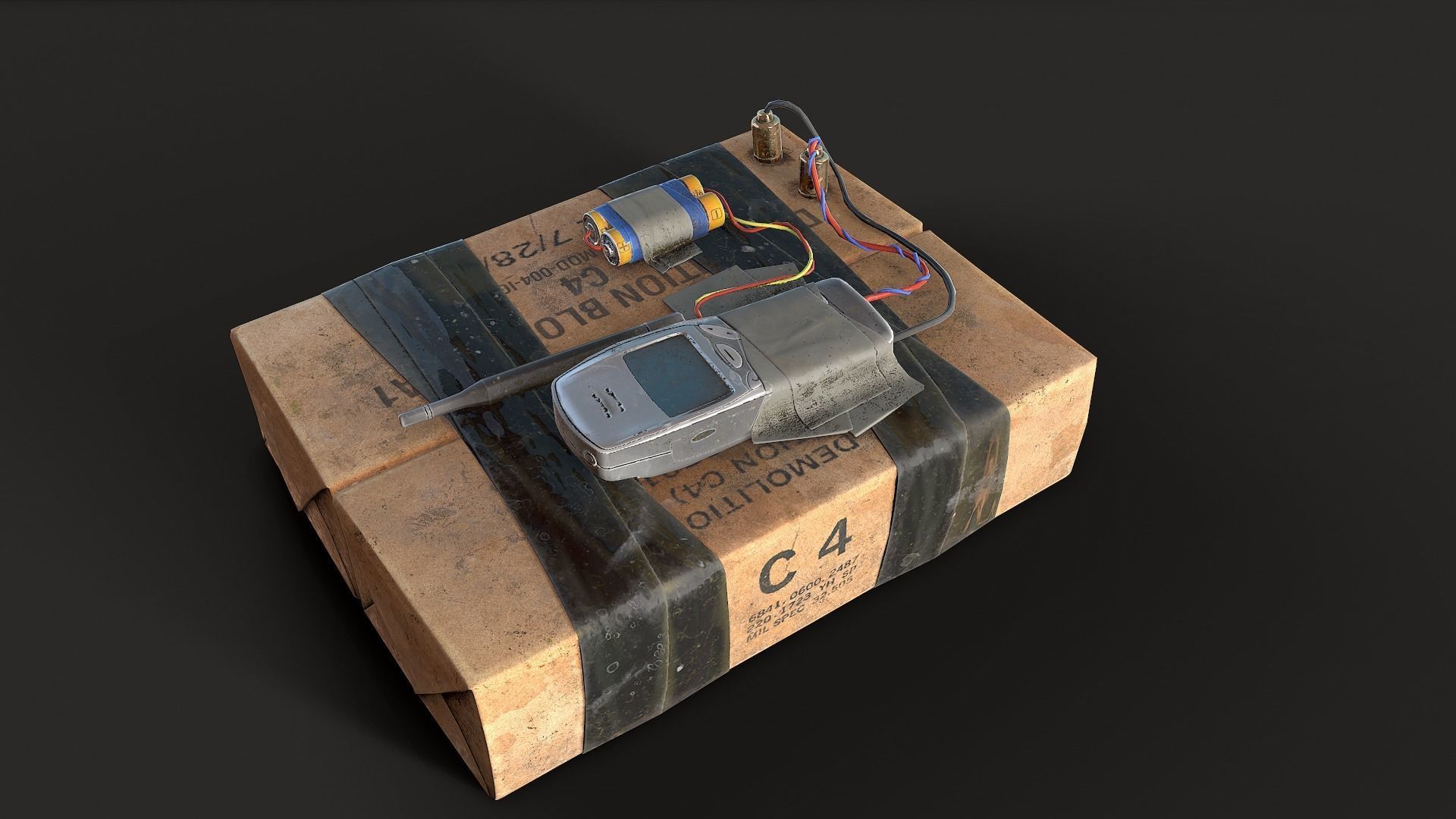 3D model C4 Plastique Bomb VR / AR / low-poly | CGTrader