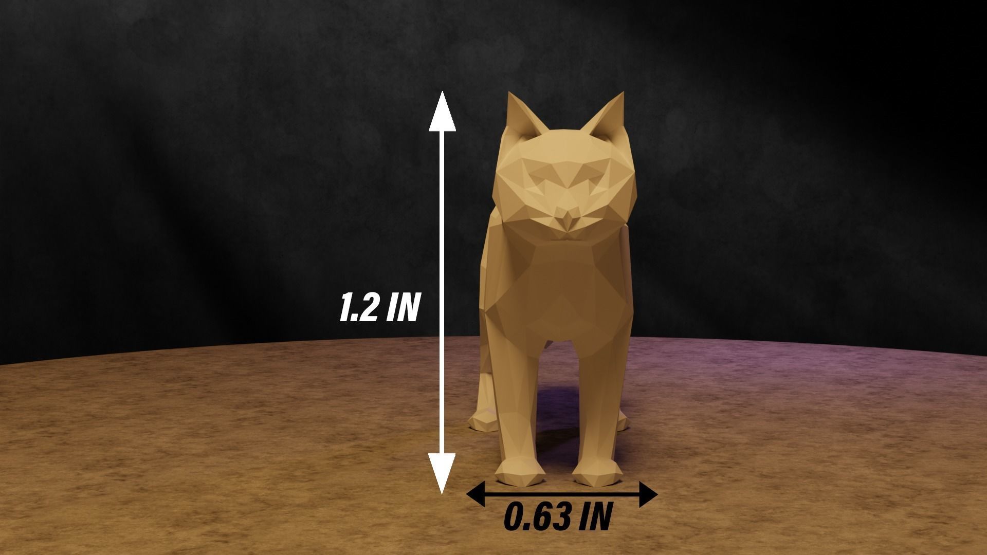Polygonal cat 3D model 3D printable | CGTrader