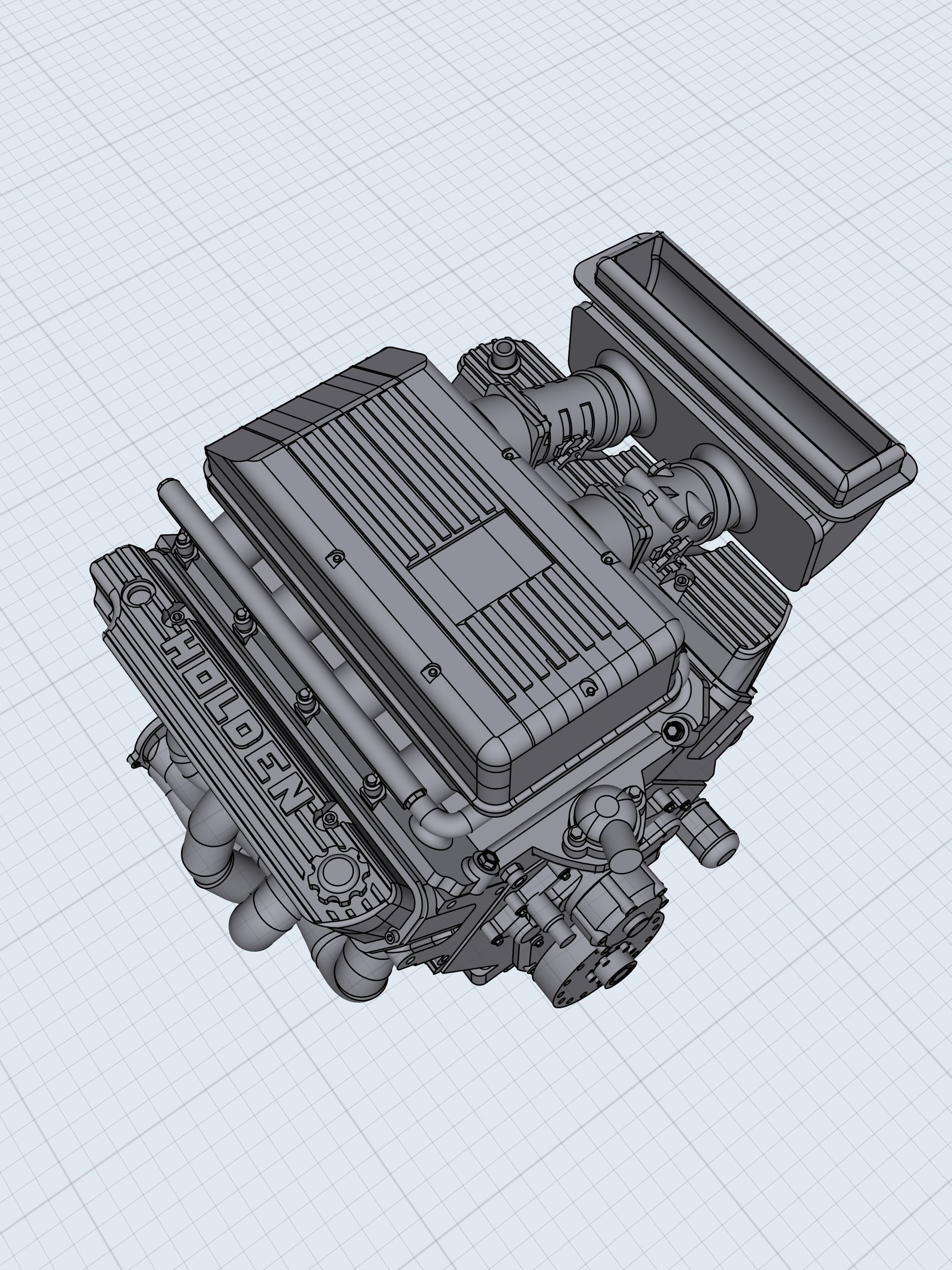 Holden Group A Walkinshaw 304 V8 Engine Commodore VL 3D model 3D ...