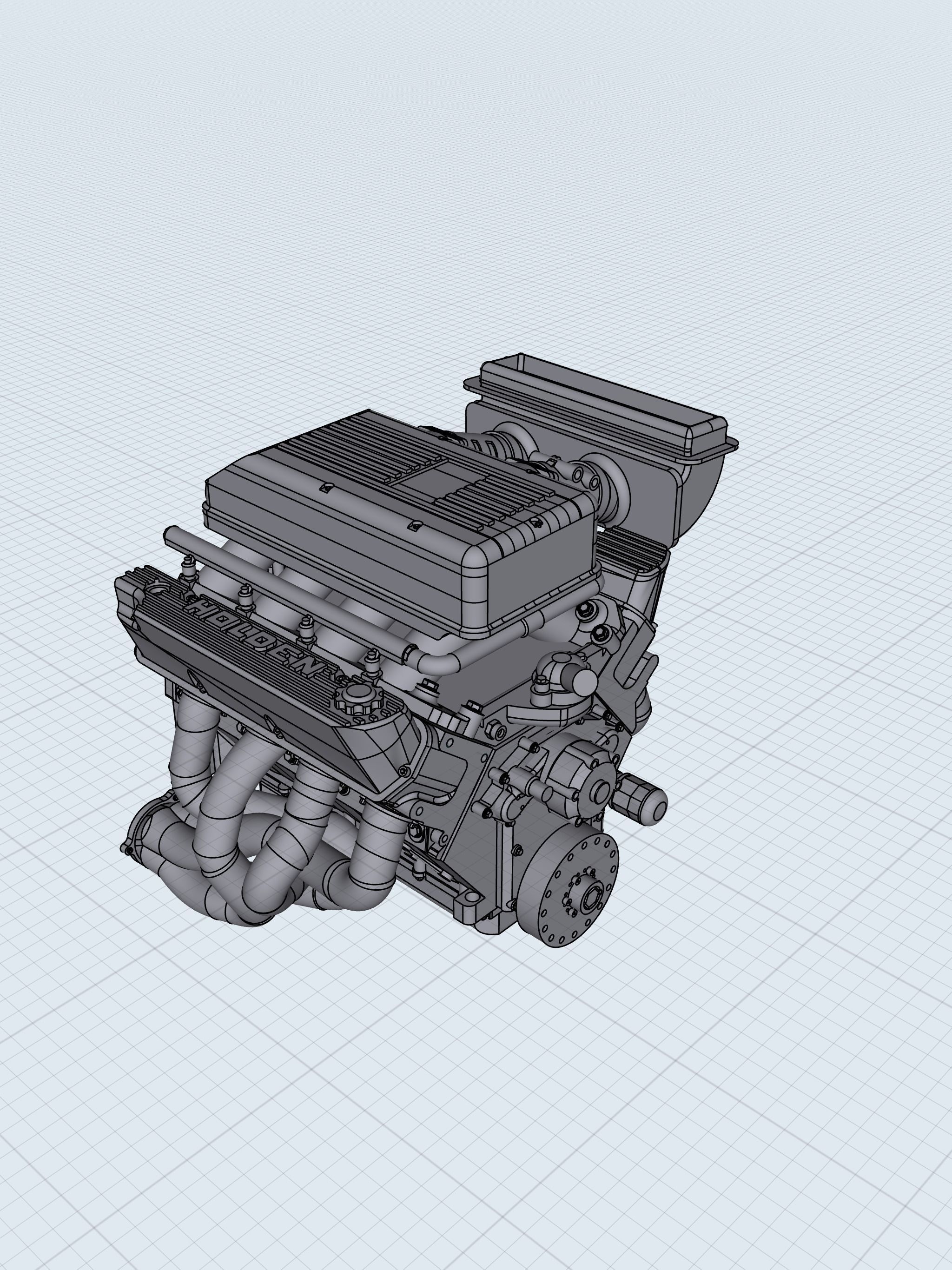 Holden Group A Walkinshaw 304 V8 Engine Commodore VL 3D model 3D ...