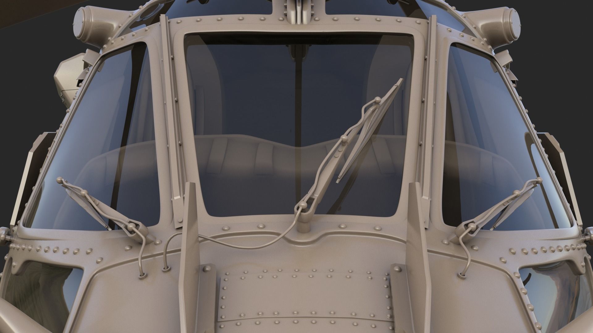 Eurocopter EC 725 Clay High Detail 3ds max Vray 3D model animated ...