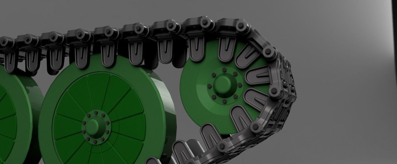 Shilka zsu234 track chain 3D model | CGTrader