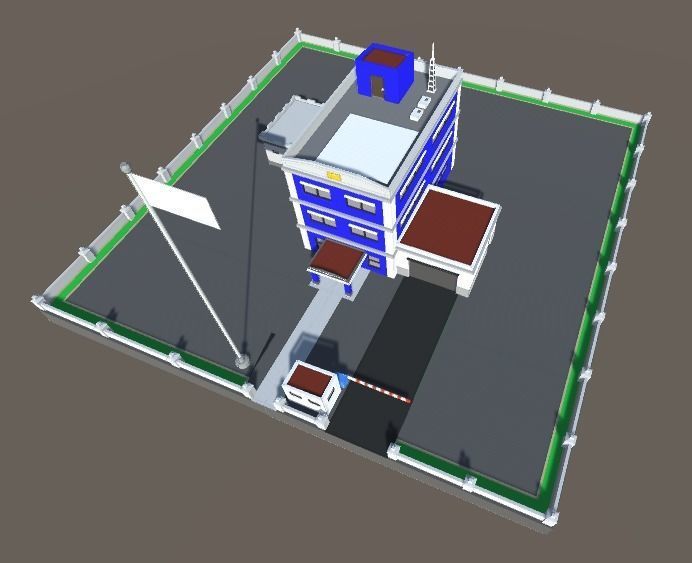 3D model Low-Poly Police Station VR / AR / low-poly | CGTrader