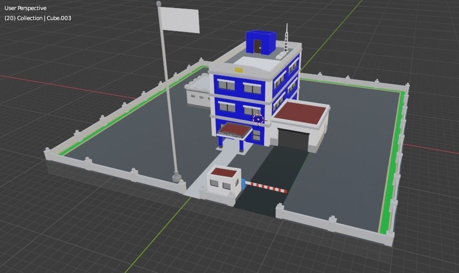 3D model Low-Poly Police Station VR / AR / low-poly | CGTrader