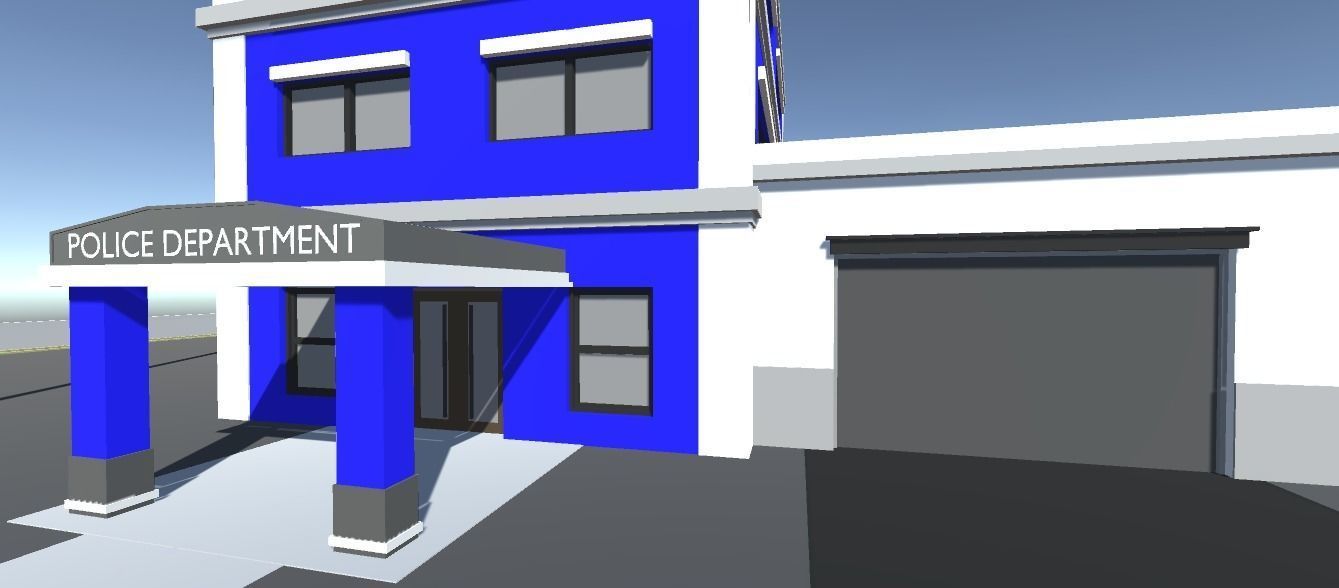 3D model Low-Poly Police Station VR / AR / low-poly | CGTrader