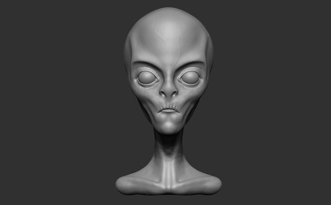 Alien bust 3D model | CGTrader