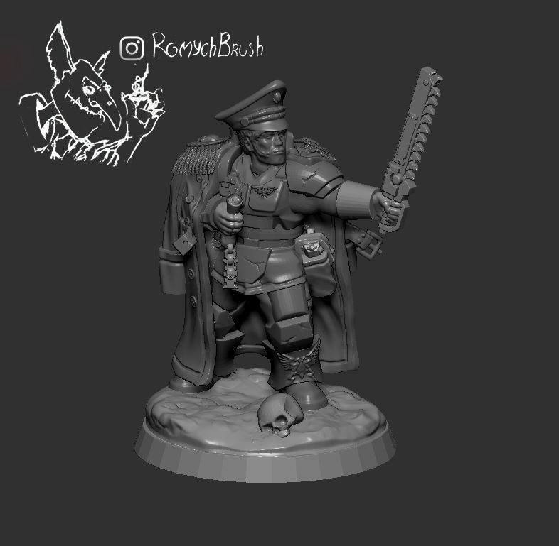 IMPERIAL GUARD COMMANDER 3D model 3D printable | CGTrader