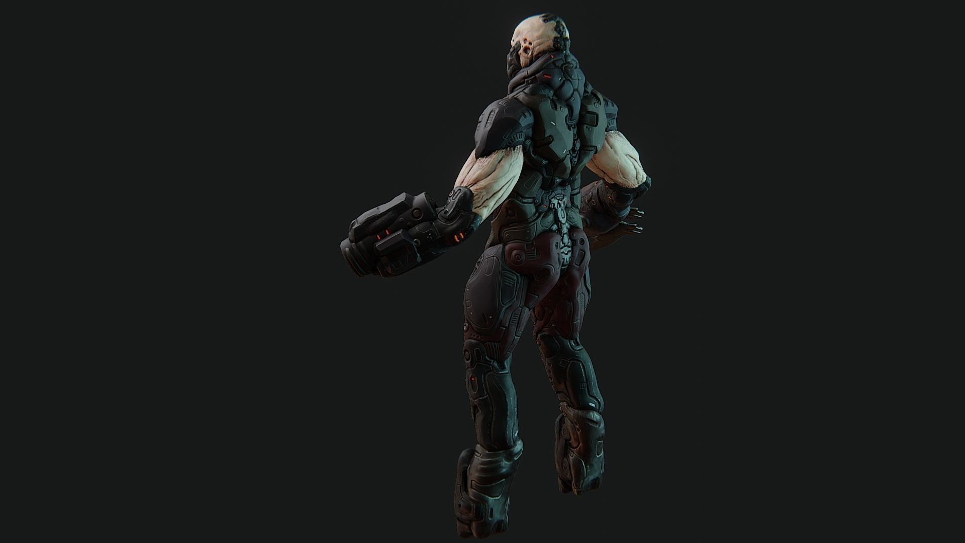 3D model Alien cyborg soldier VR / AR / low-poly rigged animated | CGTrader