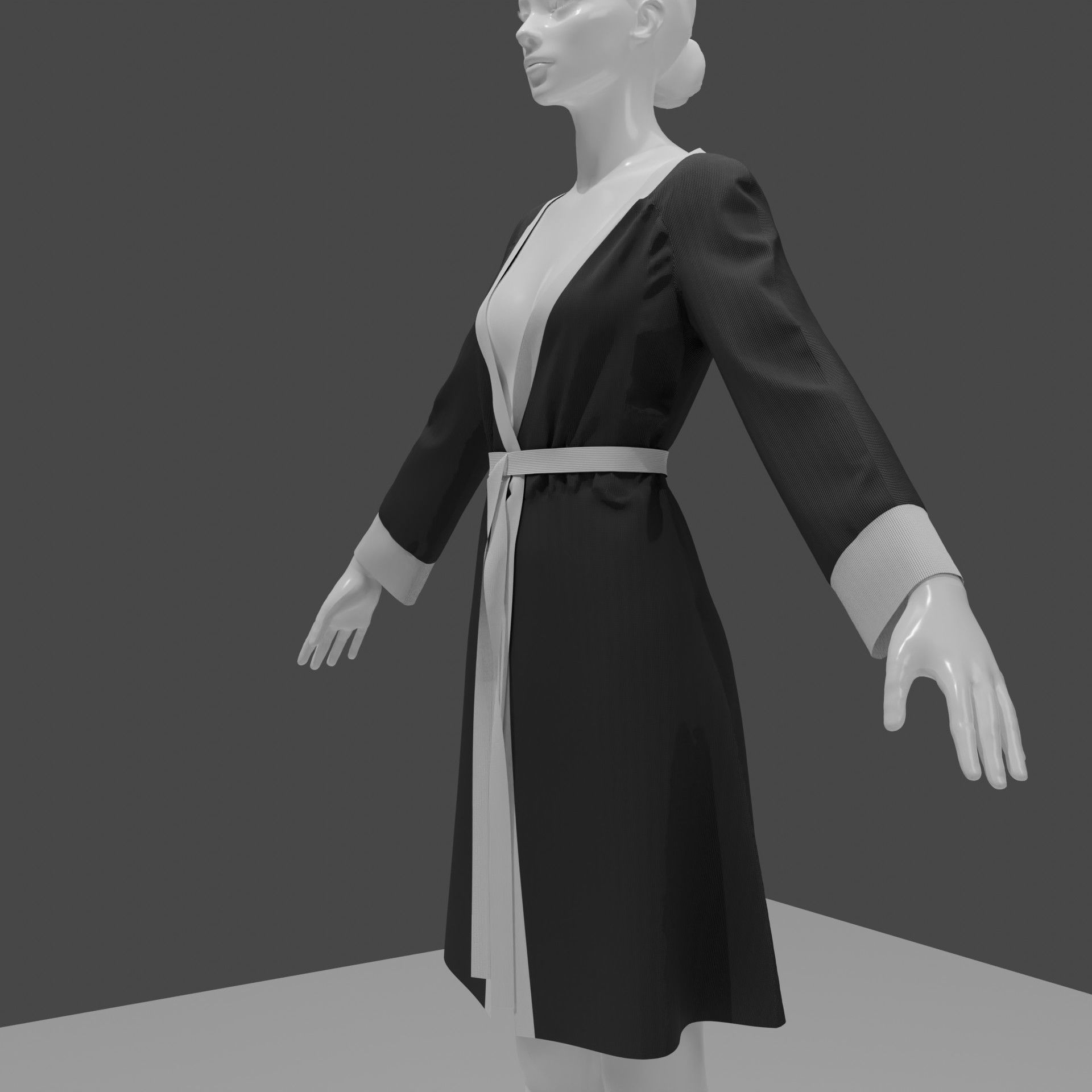 Linen Robe 3d model 3D model | CGTrader