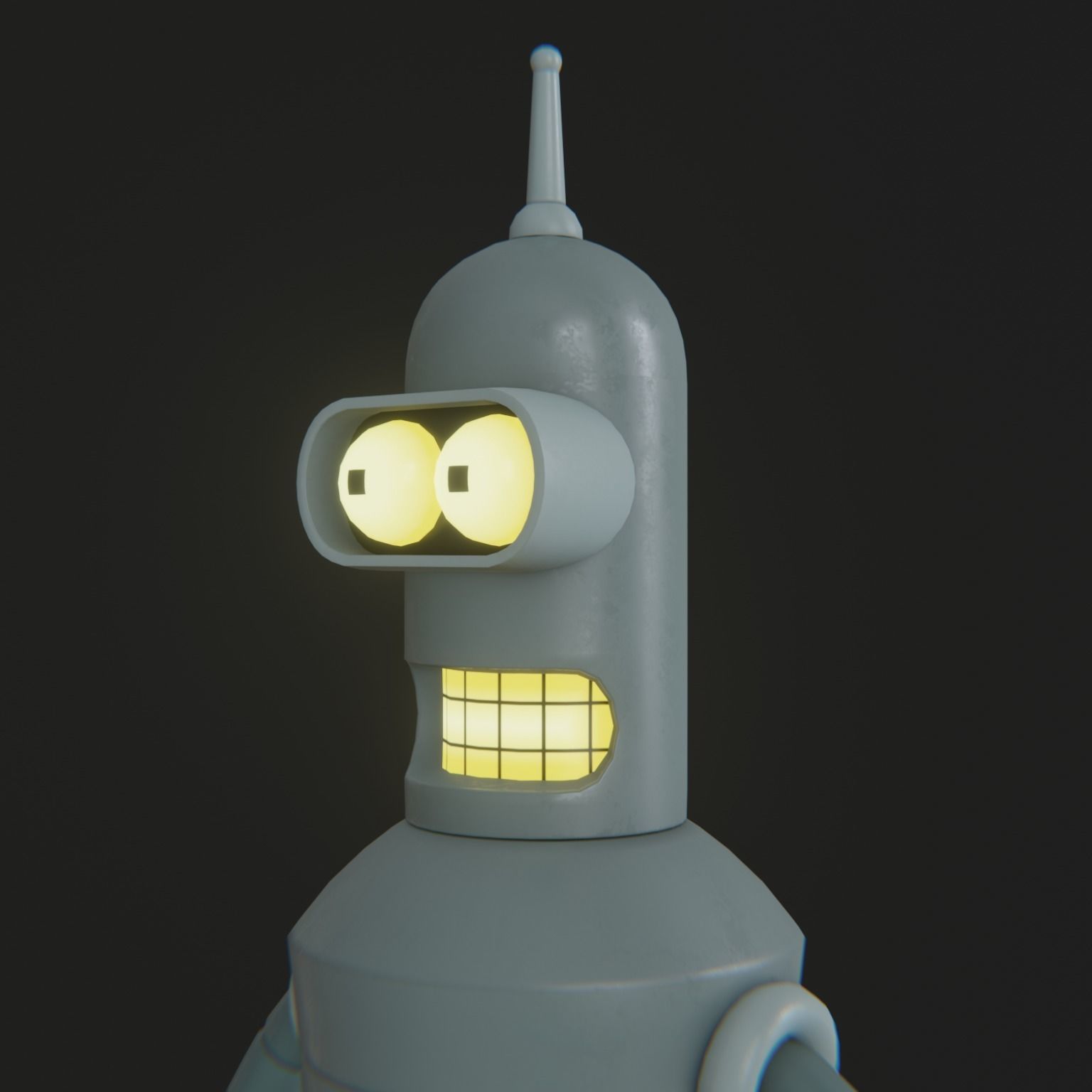 3D model Bender Rodriguez of Futurama with expressions plus STL model ...