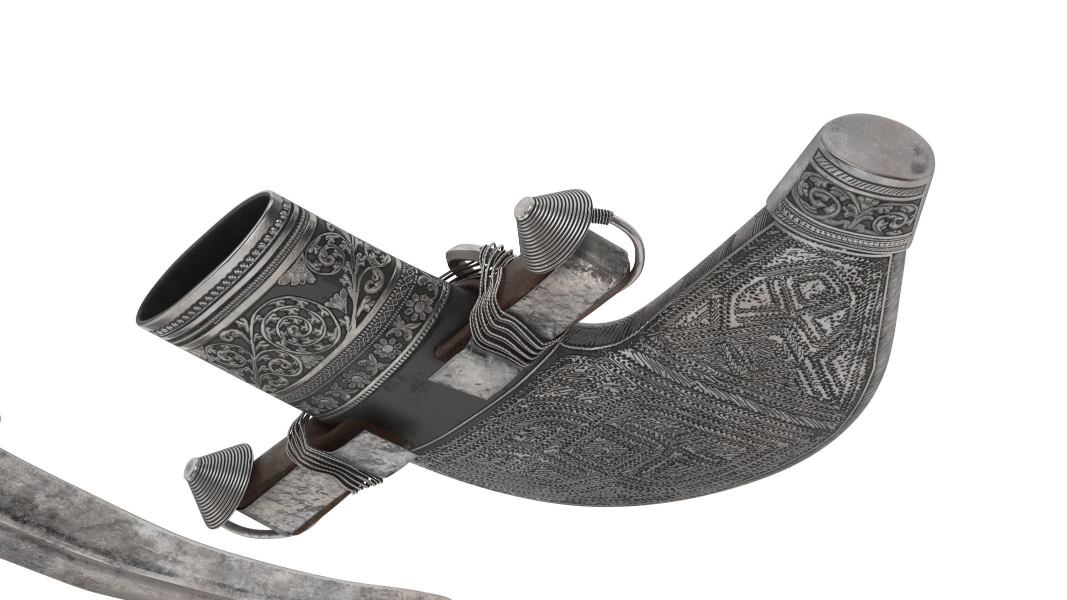 3D model Khanjar sword and dagger from sultanate of egypt VR / AR / low ...