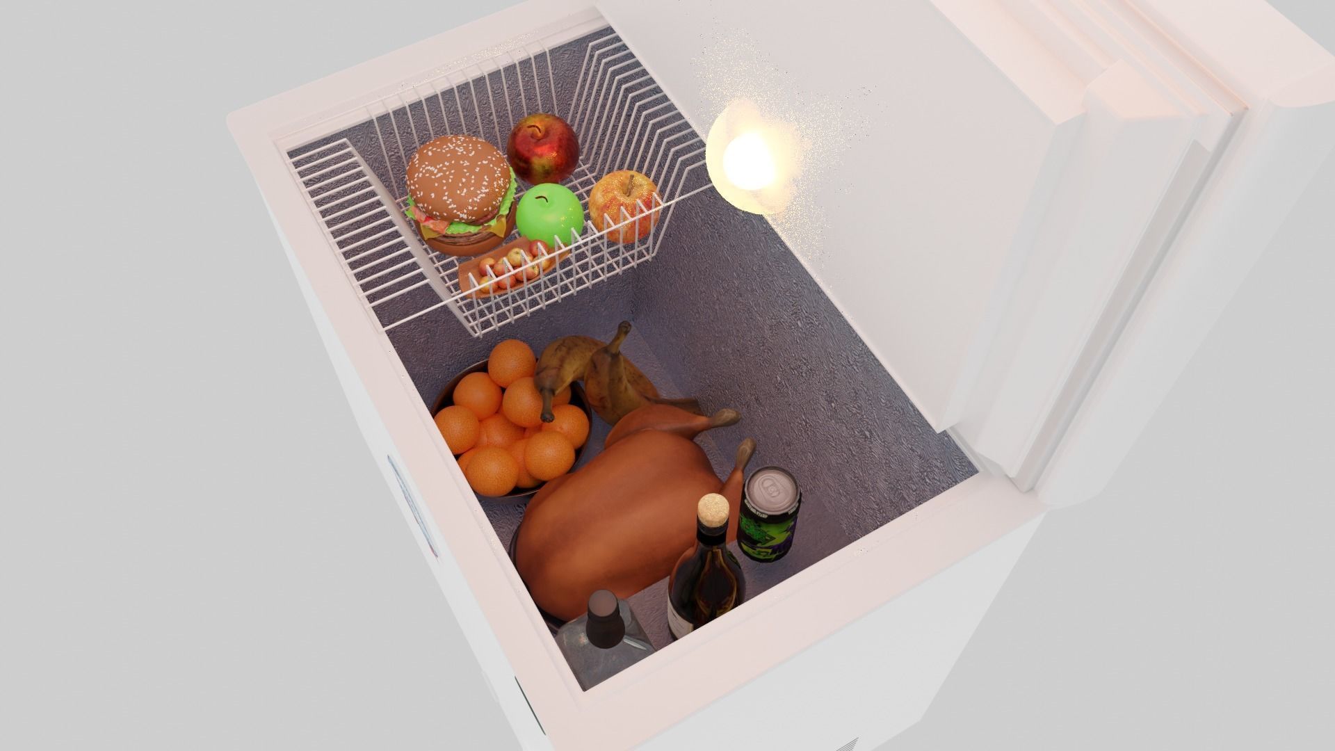 Freezer Fridge Model 3D model animated | CGTrader