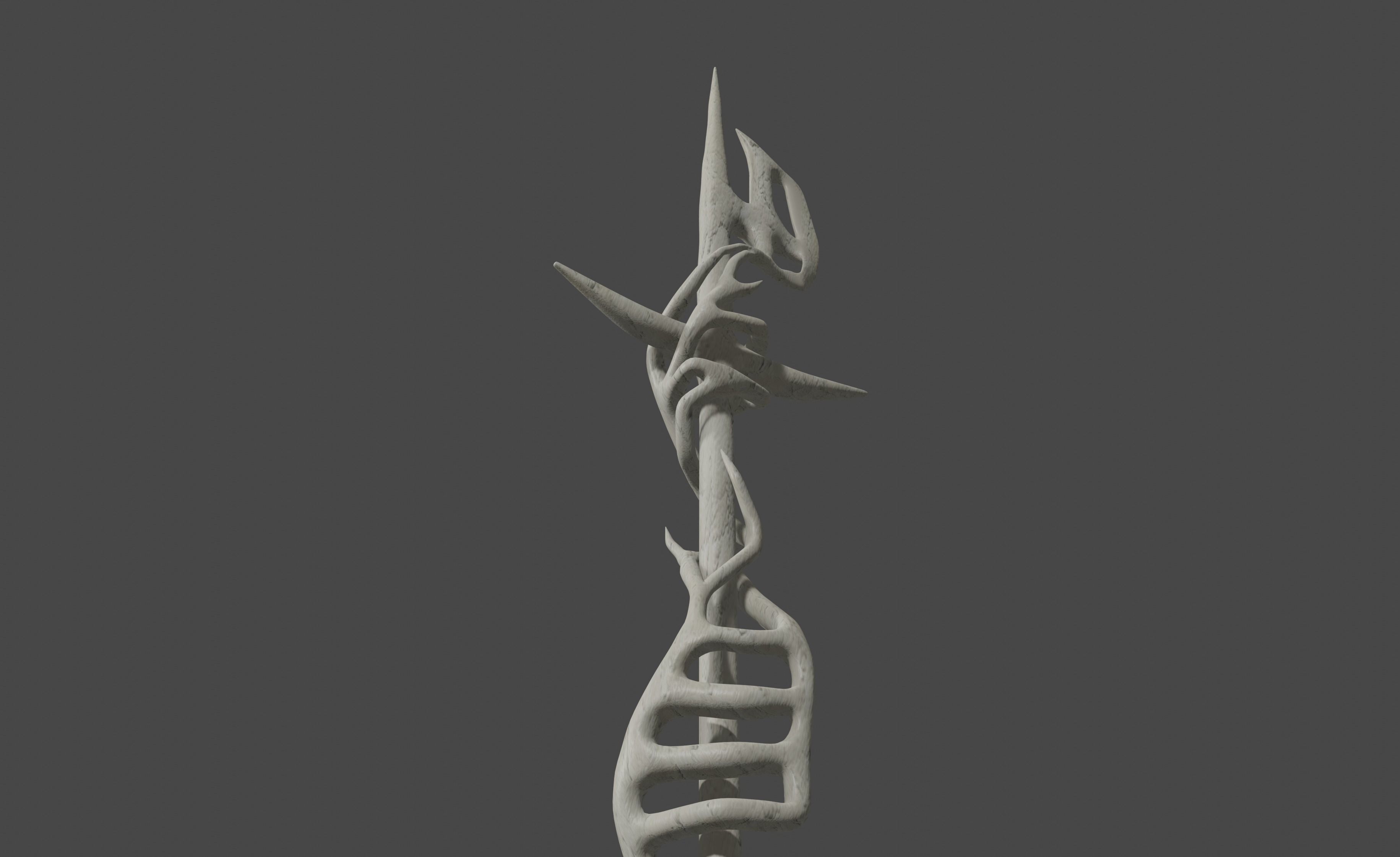 Bone Halberd free VR / AR / low-poly 3D model | CGTrader