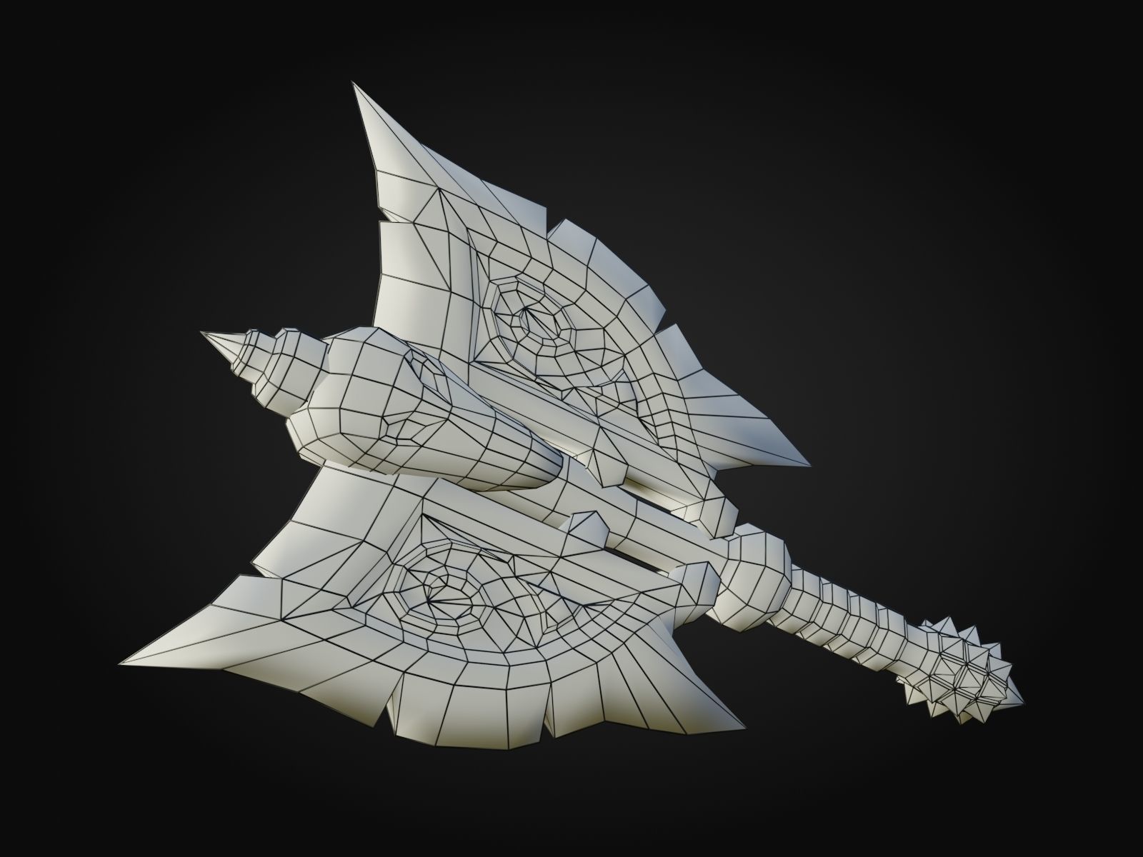 3D model Stylized Ax Handpaint VR / AR / low-poly | CGTrader