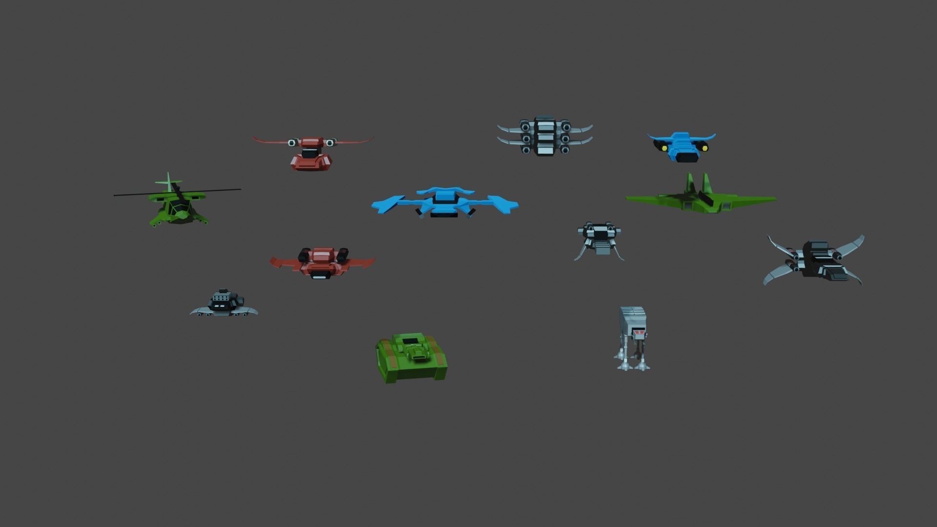 3D model space sci-fi fighters VR / AR / low-poly | CGTrader