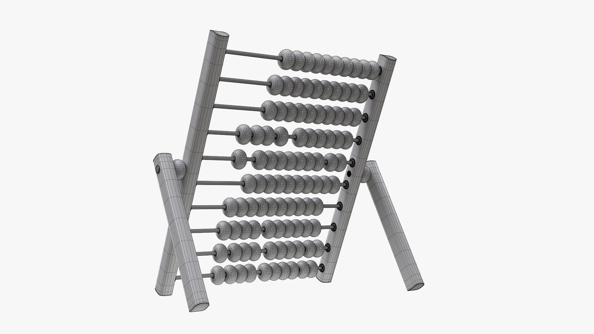 Abacus counting frame 3D model | CGTrader