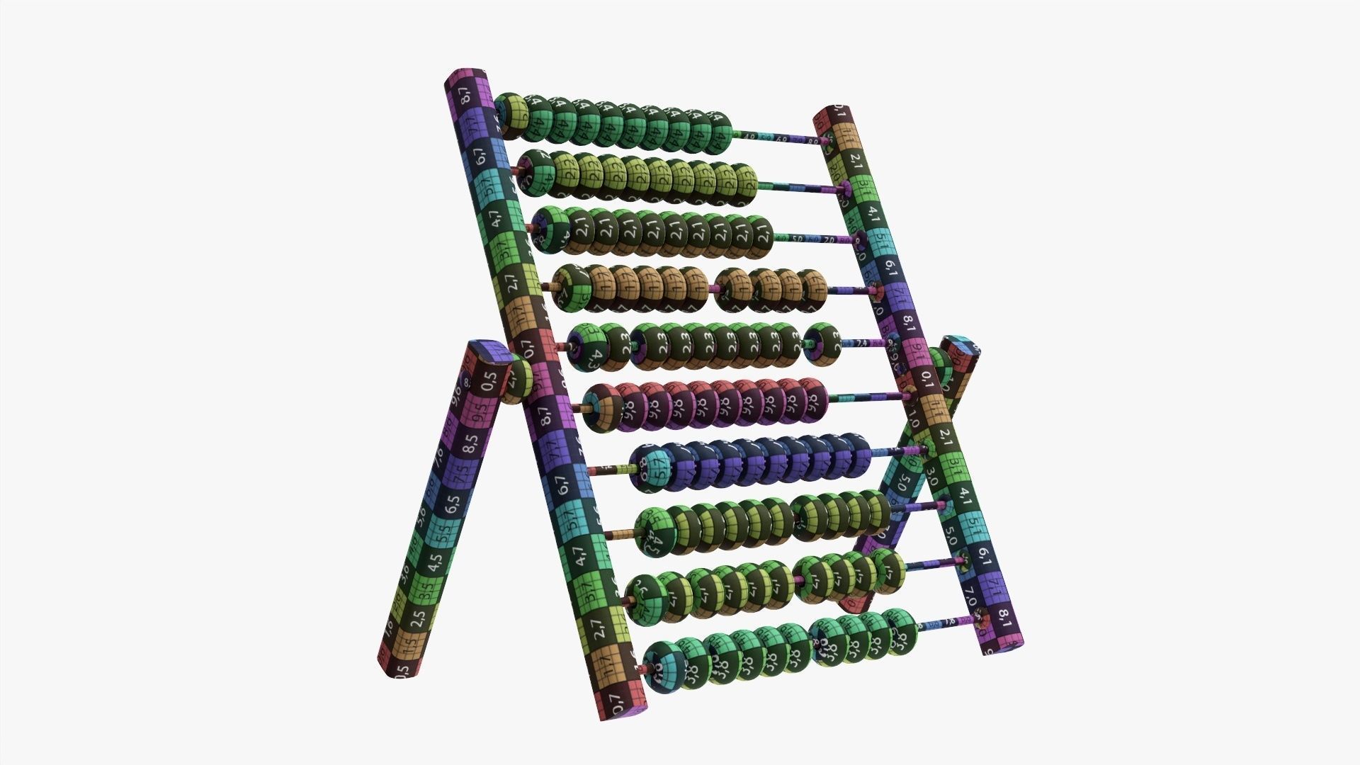 Abacus counting frame 3D model | CGTrader