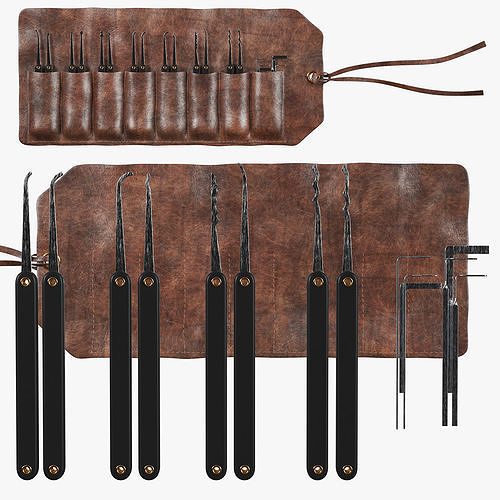 Lockpicks set 3D model | CGTrader