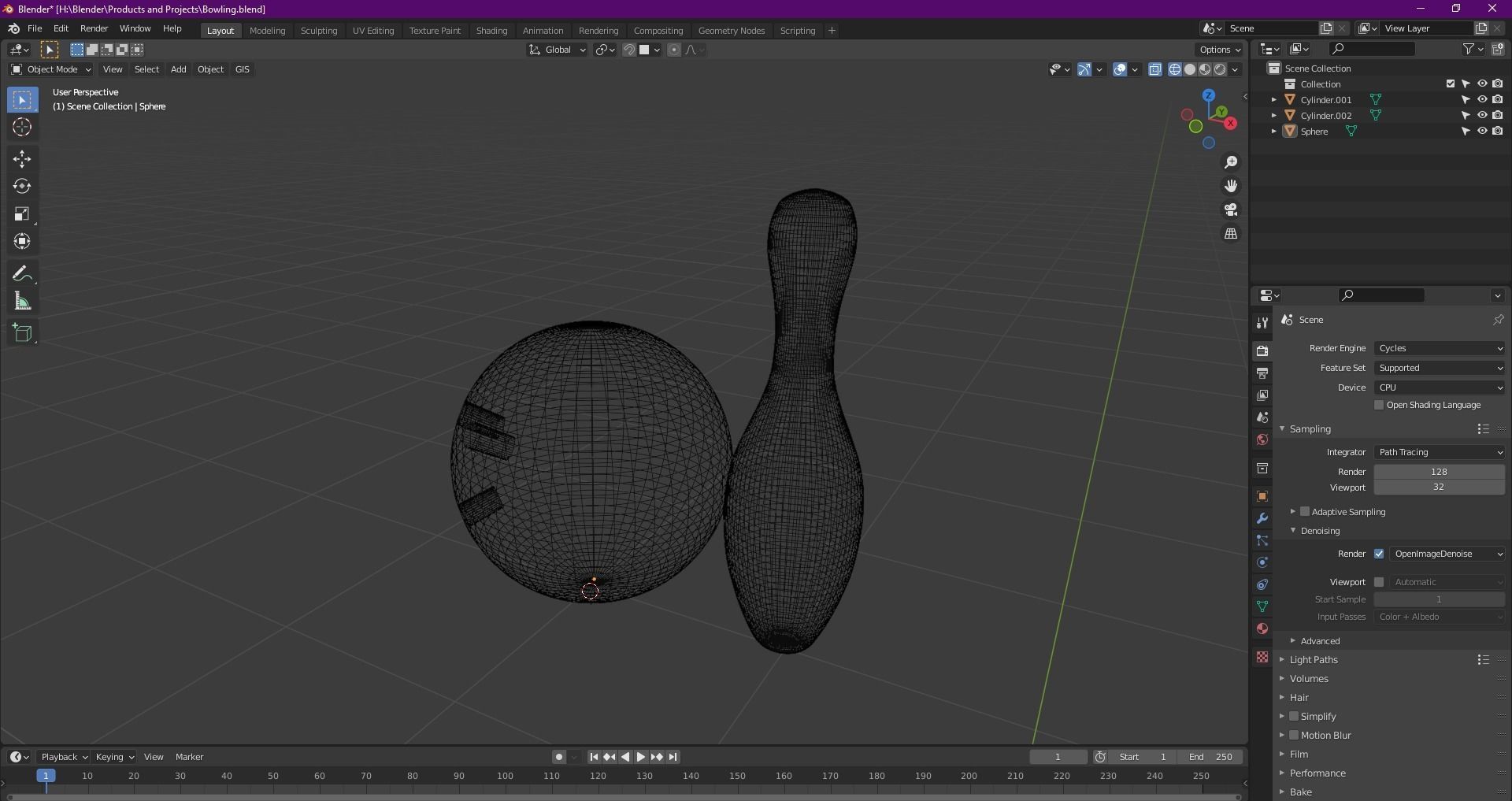 Bowling Ball and Pin free 3D model | CGTrader