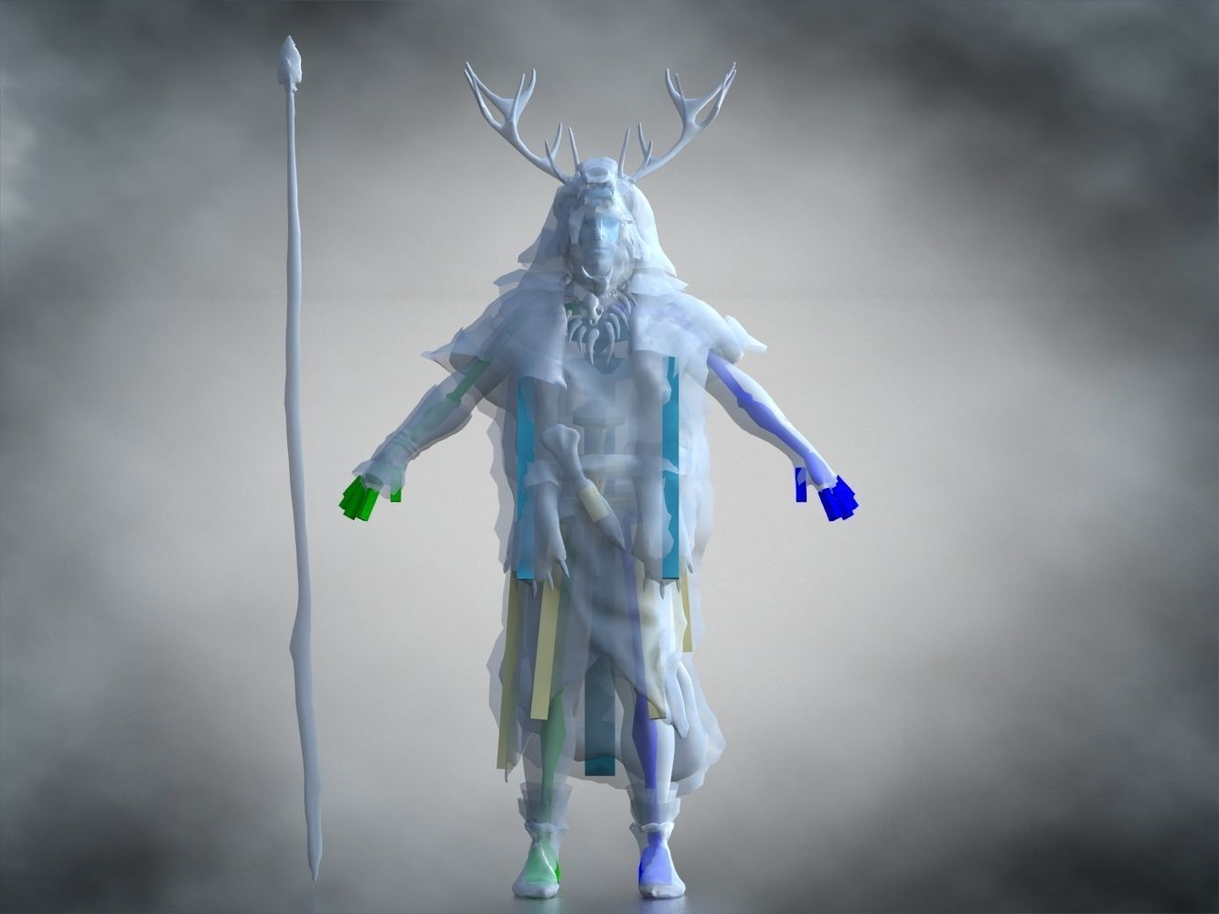 3D model Ancient Hunter VR / AR / low-poly rigged | CGTrader