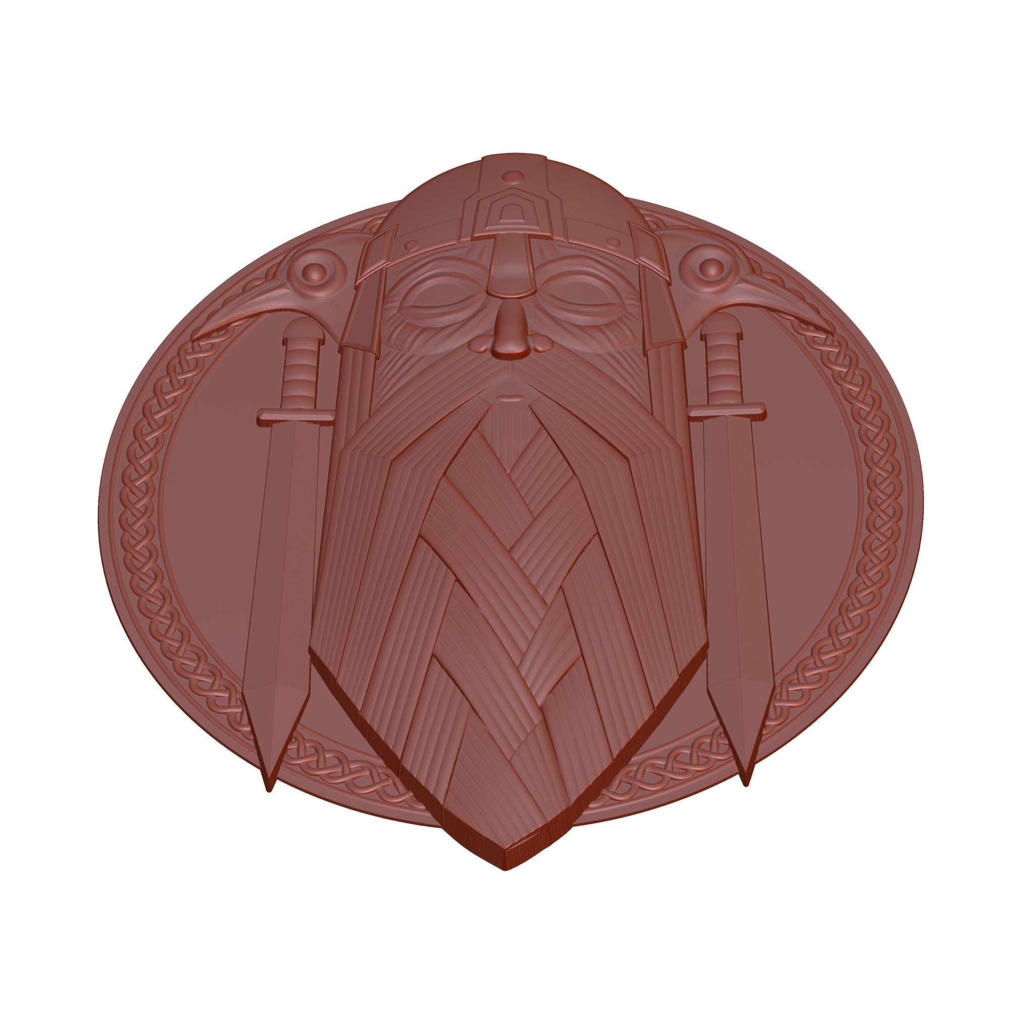 Norse god Odin with crows 3D model 3D printable | CGTrader