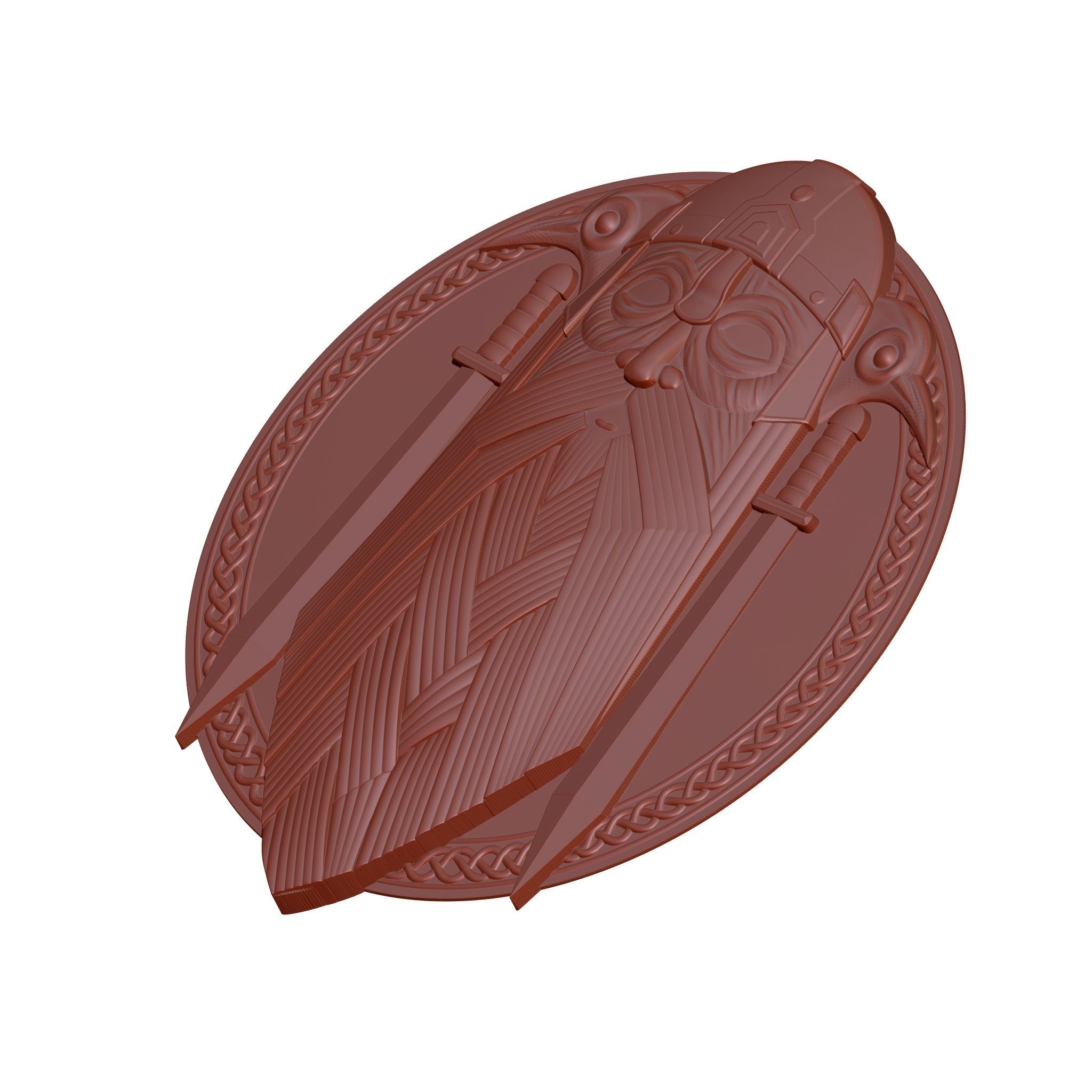 Norse god Odin with crows 3D model 3D printable | CGTrader