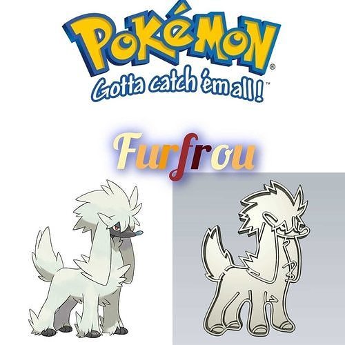 Amazing Pokemon Furfrou Cookie Cutter Stamp Cake Decorating 3D model ...