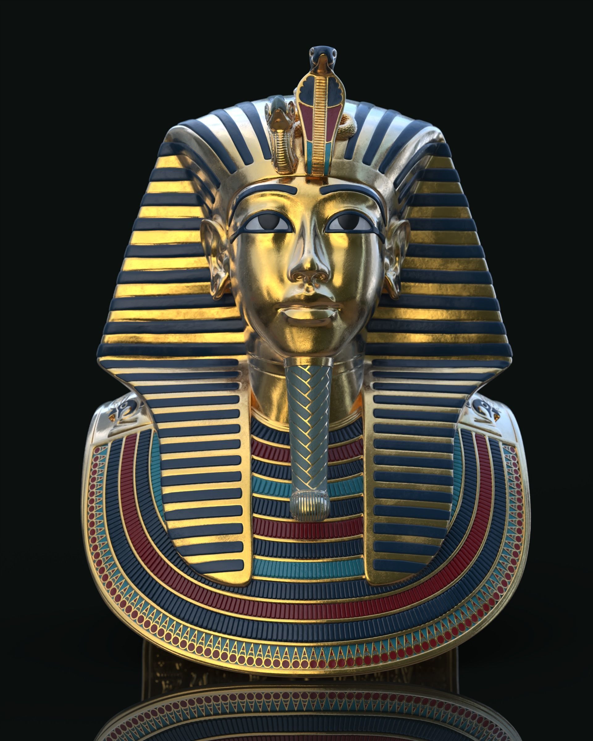Tutankhamun Mask 3D model 3D printable | CGTrader