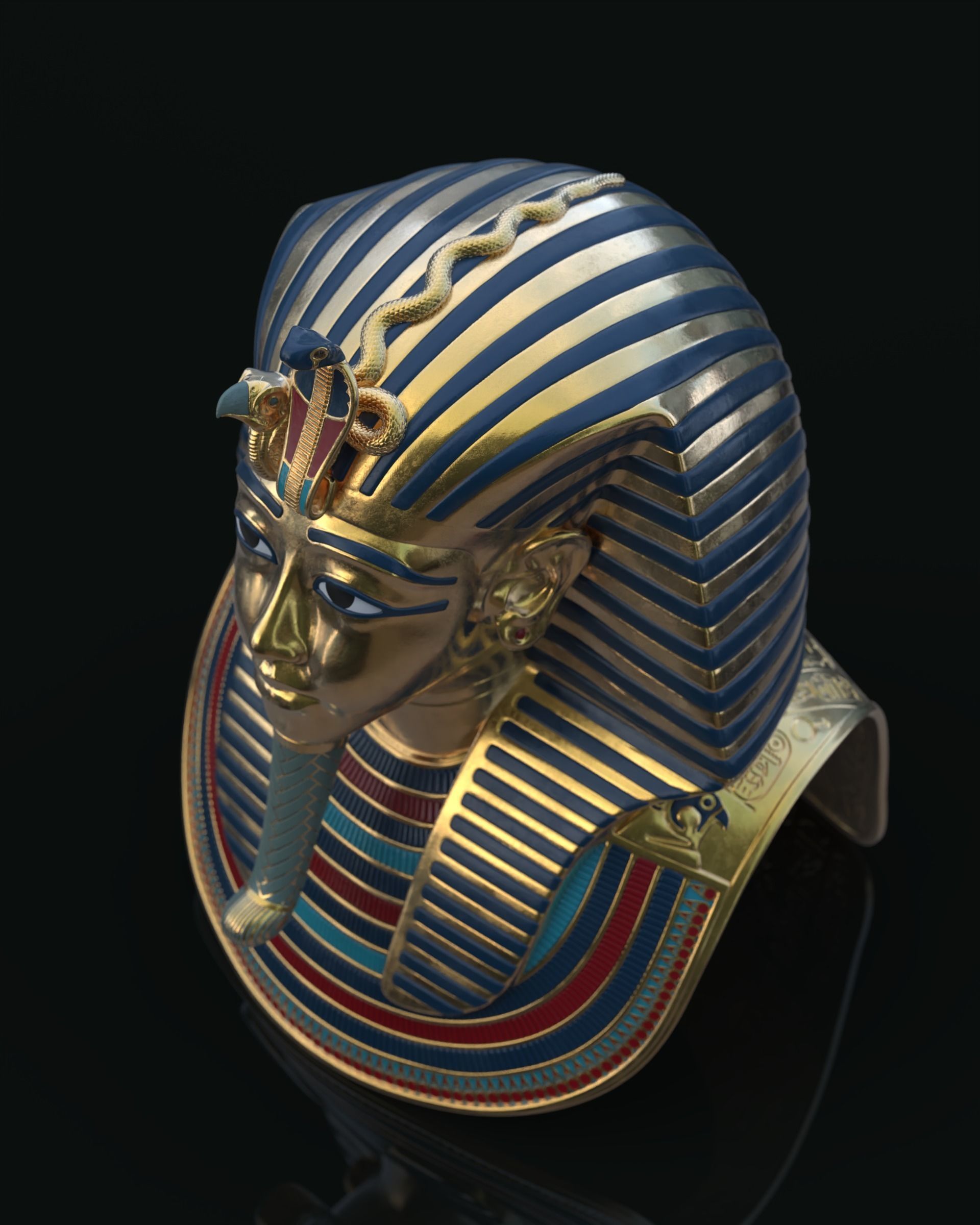 Tutankhamun Mask 3D model 3D printable | CGTrader