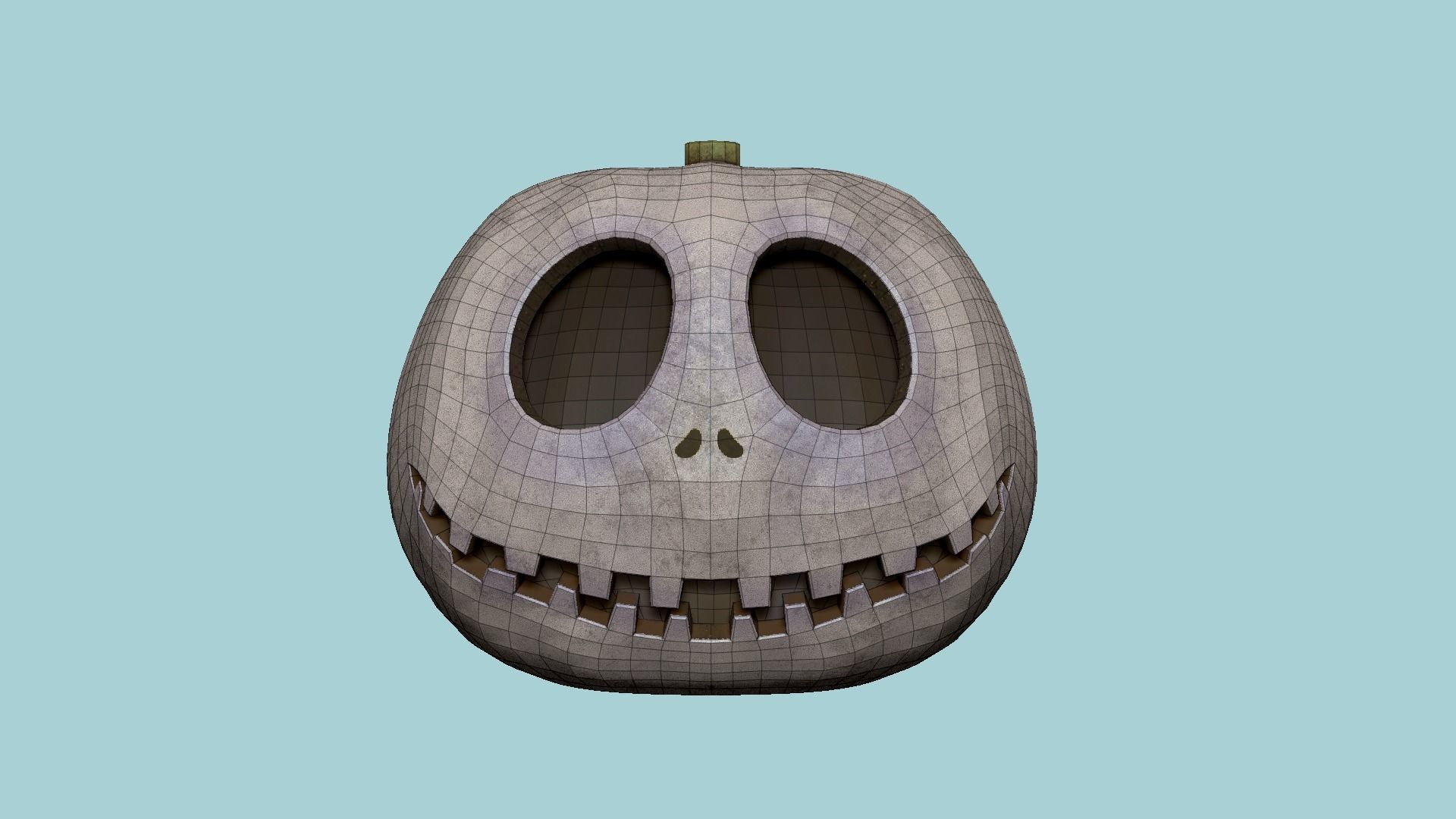 Pumpkin Head 06 White - Jack O Mask - Character Design free VR / AR ...