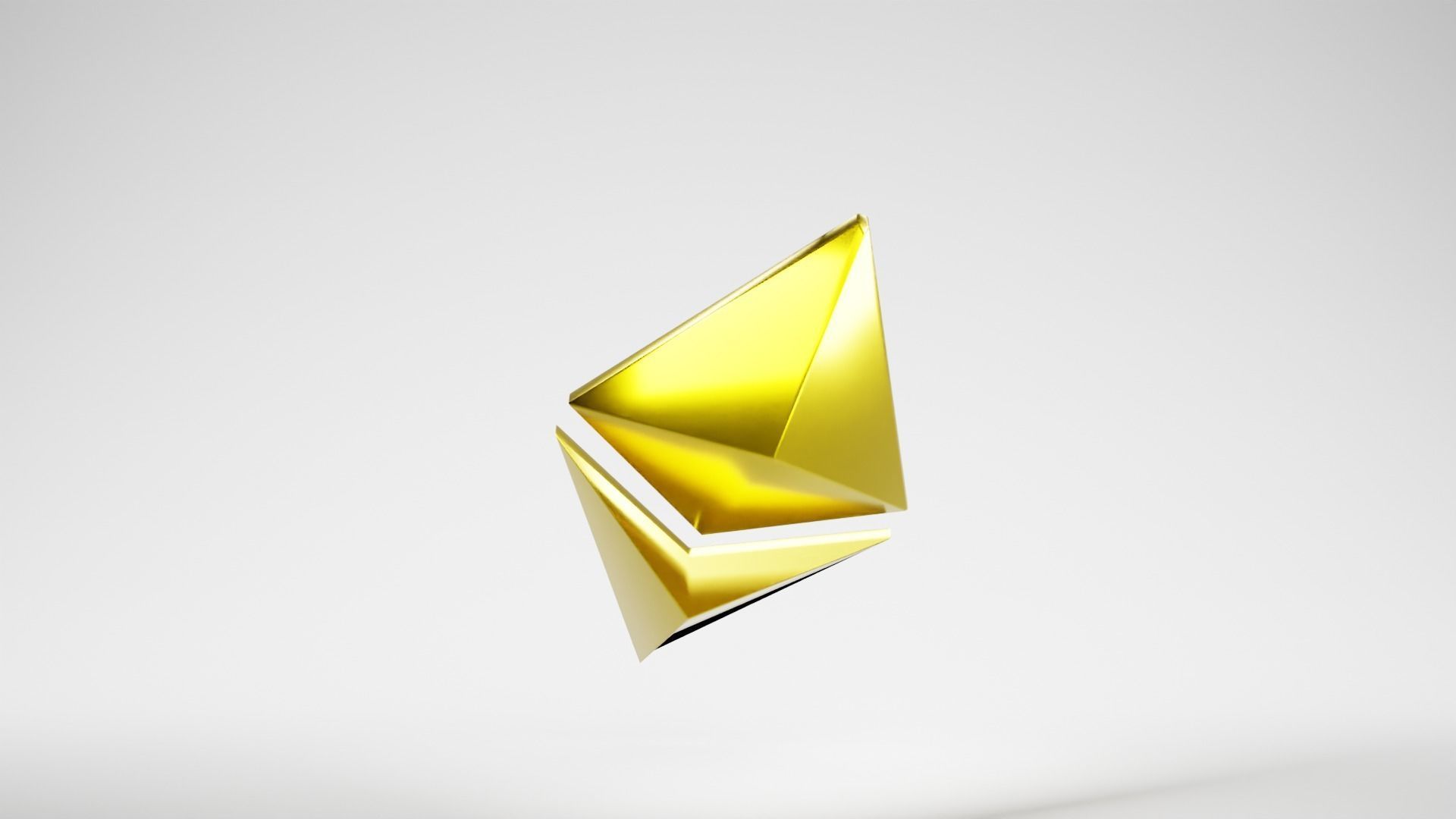 3D model Ethereum Digital Currency Low-poly AR VR 3D model VR / AR ...