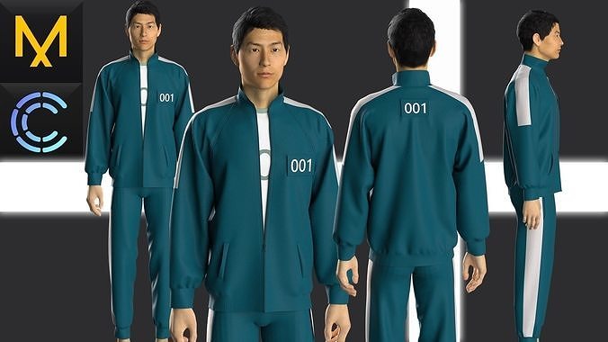 New concept Marvelous Clo3D Outfit Male Squid game 3D model | CGTrader