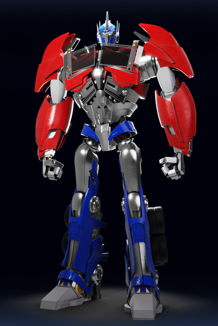 3D model Optimus Prime Transformers Prime Character Rig VR / AR / low ...