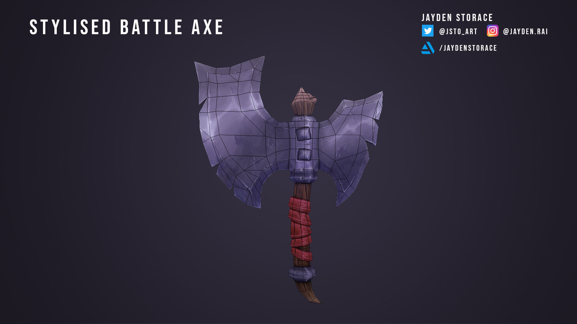 Stylized Axe free VR / AR / low-poly 3D model | CGTrader