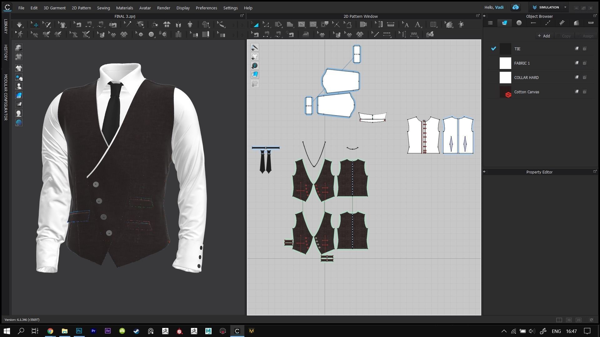 Vest Marvelous Designer project 3D model | CGTrader