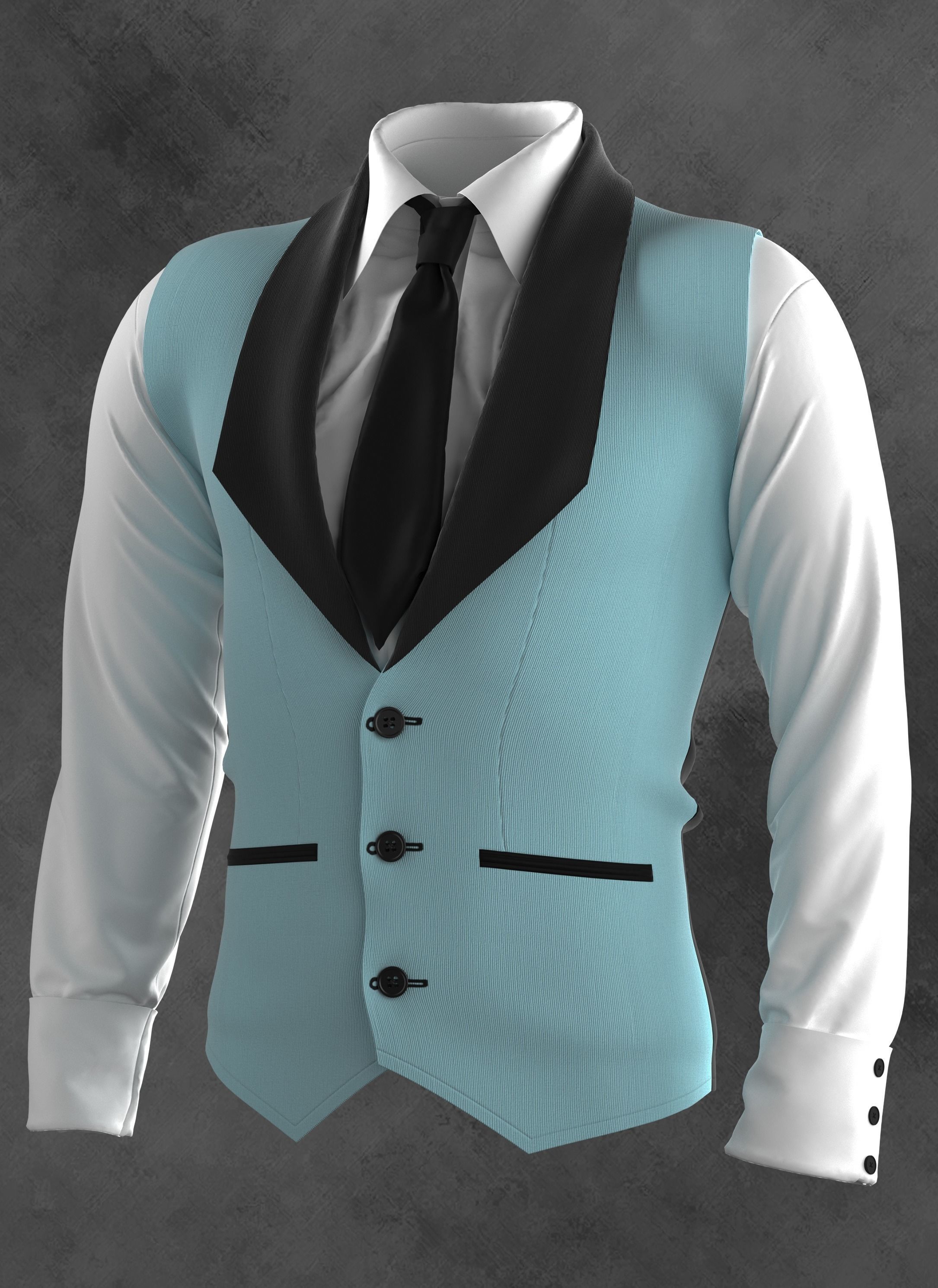 Vest Marvelous Designer project 3D model | CGTrader