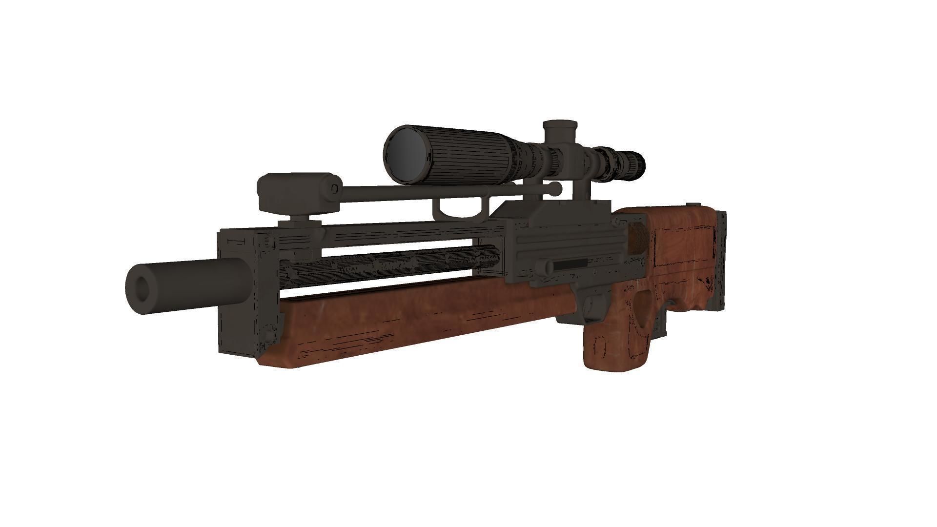 Walther WA2000 3D model | CGTrader