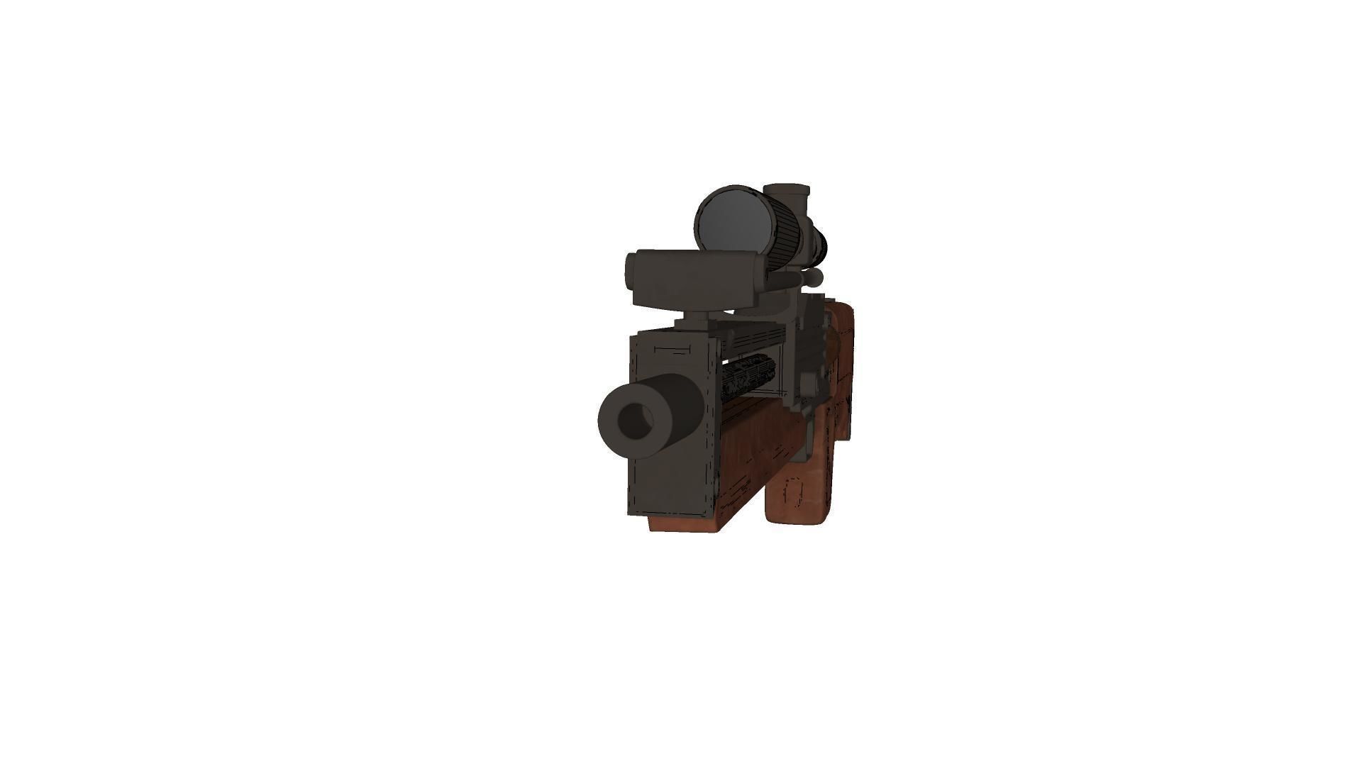 Walther WA2000 3D model | CGTrader
