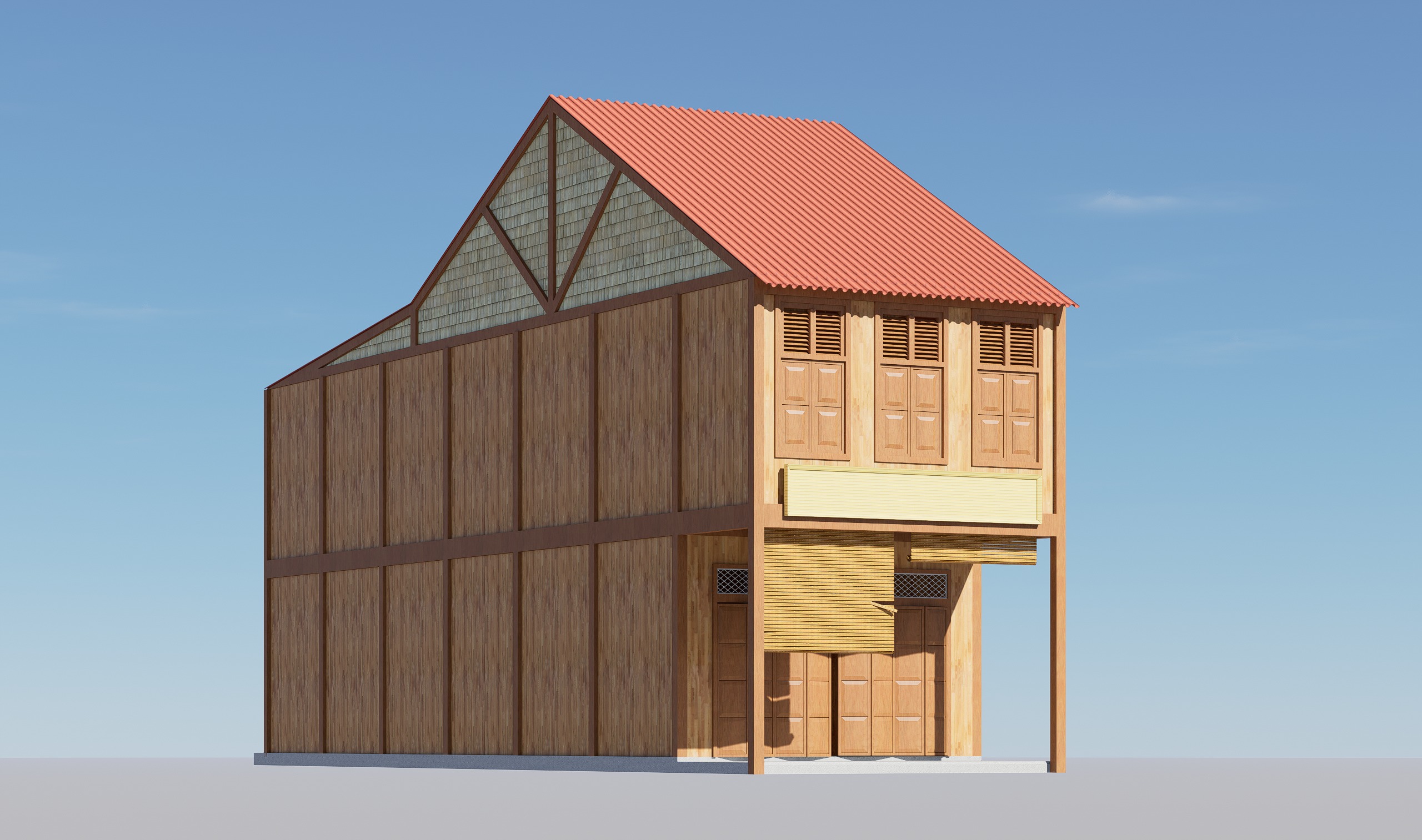 Malaysia Shophouse 1690 3D model | CGTrader