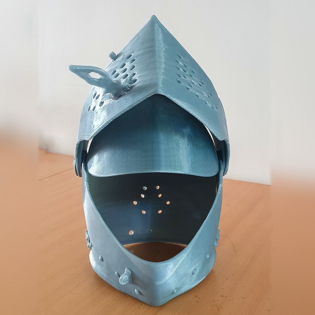 Jousting Helmet II functional 3D model 3D printable | CGTrader