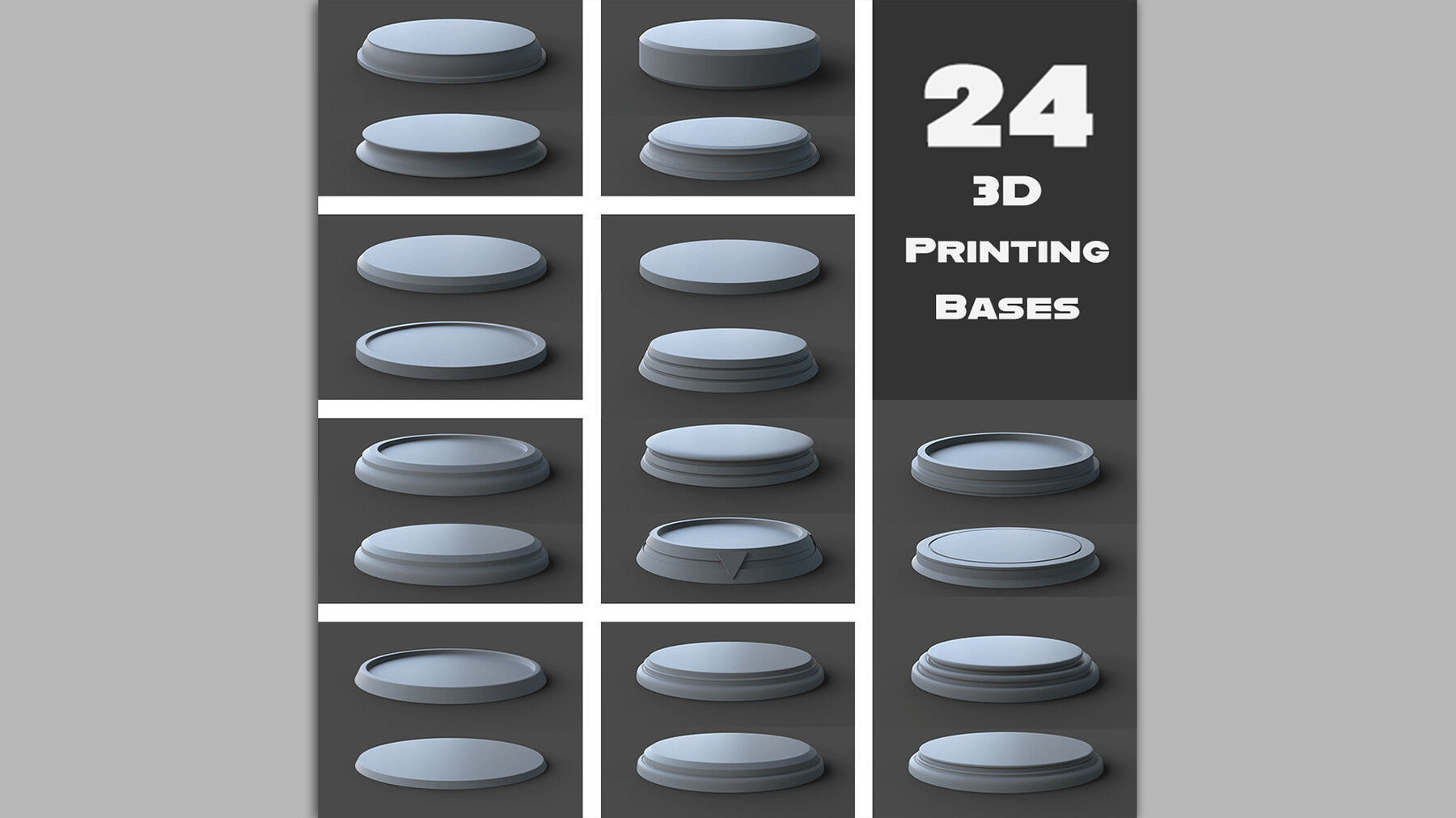 3D Printing Bases V1 3D model 3D printable | CGTrader