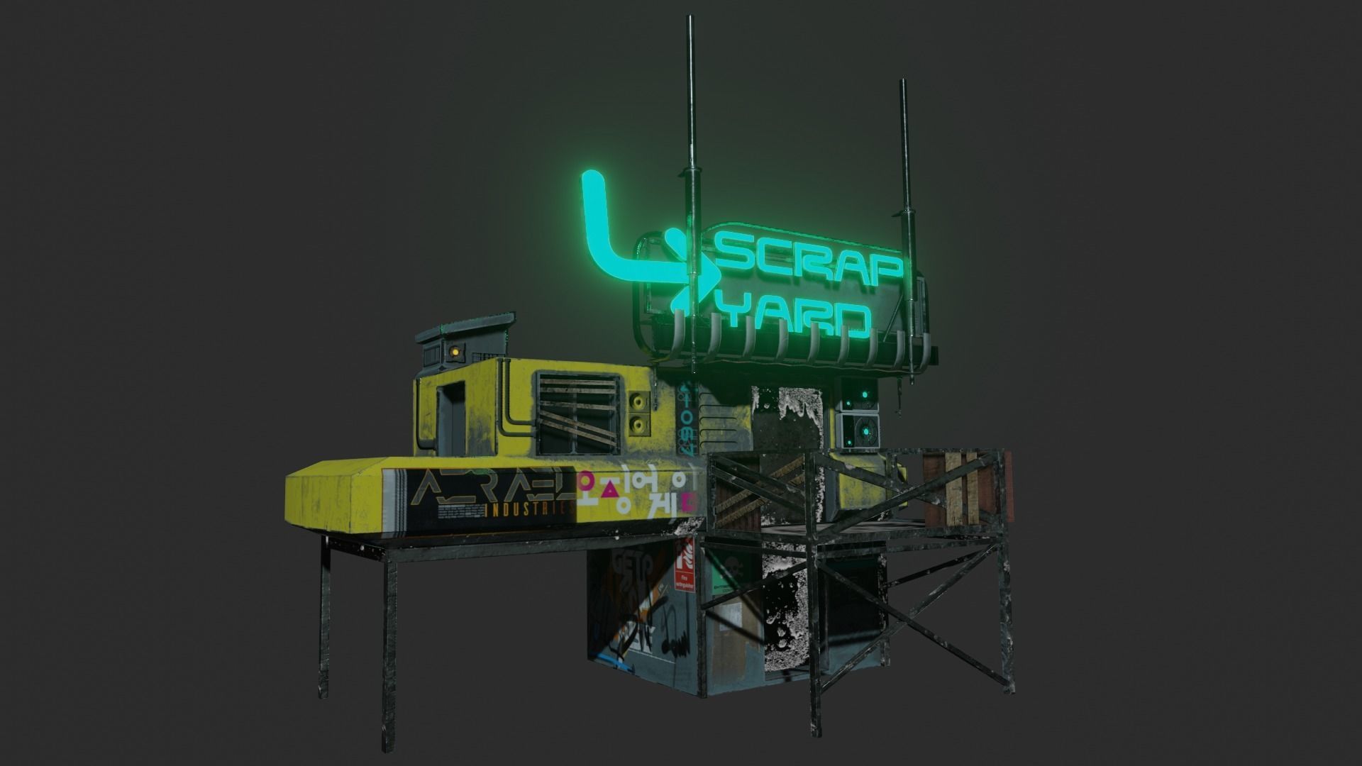 3D model Scrap Yard Shop VR / AR / low-poly | CGTrader
