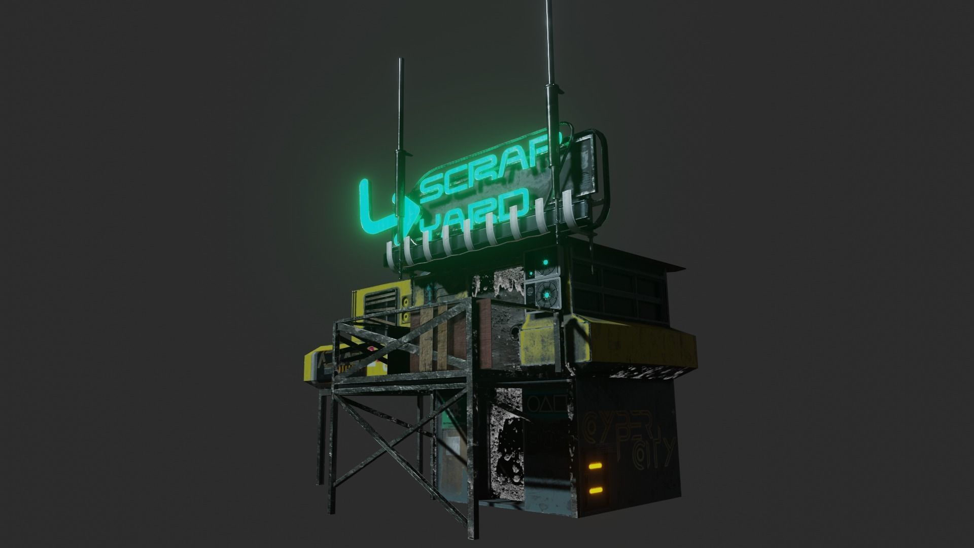 3D model Scrap Yard Shop VR / AR / low-poly | CGTrader