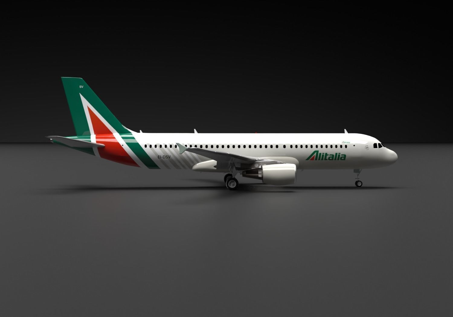 Airbus A320 Alitalia Livery 3D model 3D model | CGTrader