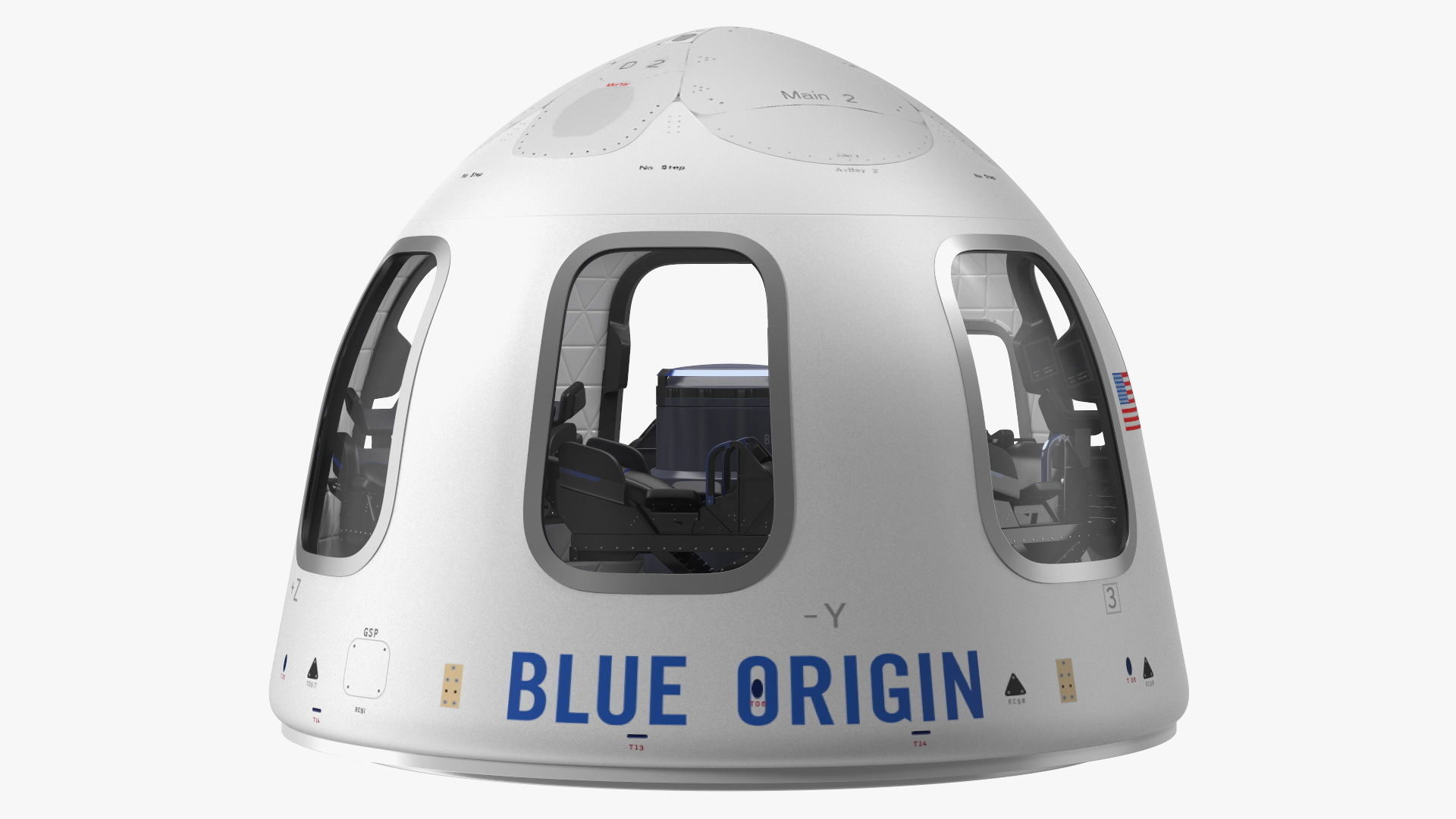 Blue Origin New Shepard Crew Capsule 3D model | CGTrader