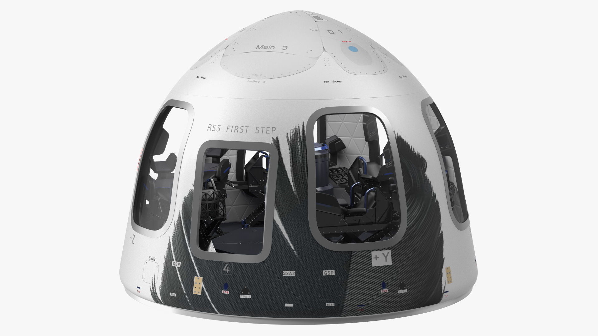 Blue Origin New Shepard Crew Capsule 3D model | CGTrader