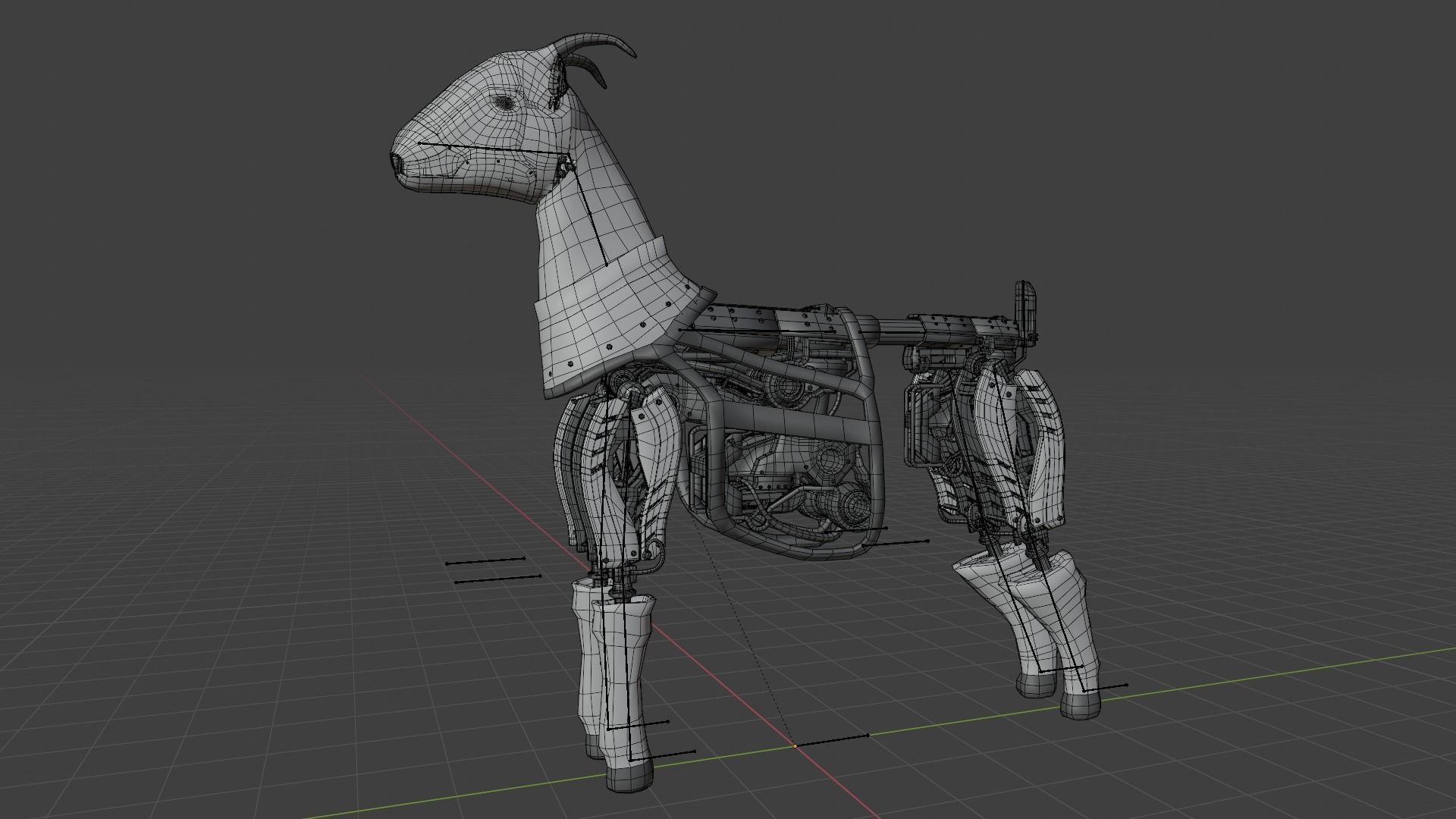 Goat Robot 3D model rigged | CGTrader