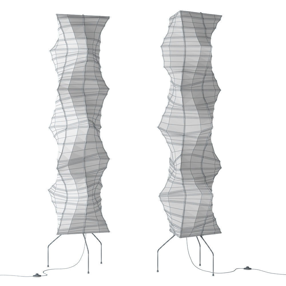 Vitra Akari 33N and UF4-33N floor lamp an suspension lamp 3D model ...